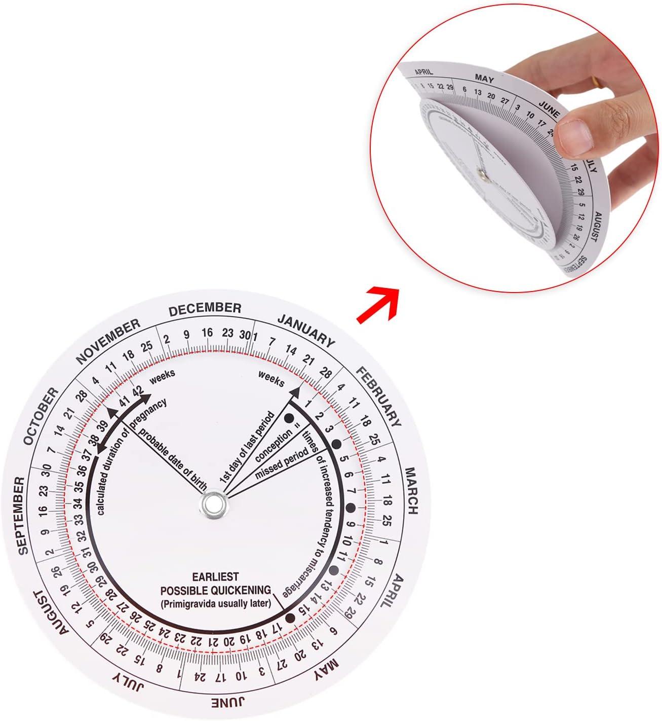 DERCLIVE Pregnancy Wheel - 8-Piece Pregnancy Calculator for Doctors ...