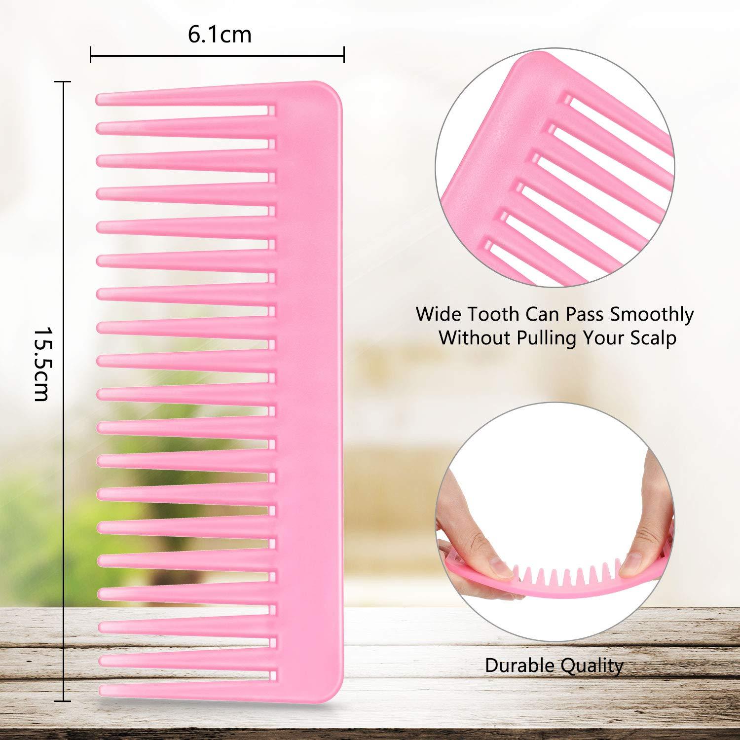 Large Wide Tooth Detangling Comb for Curly Hair - No Handle Wet Dry ...