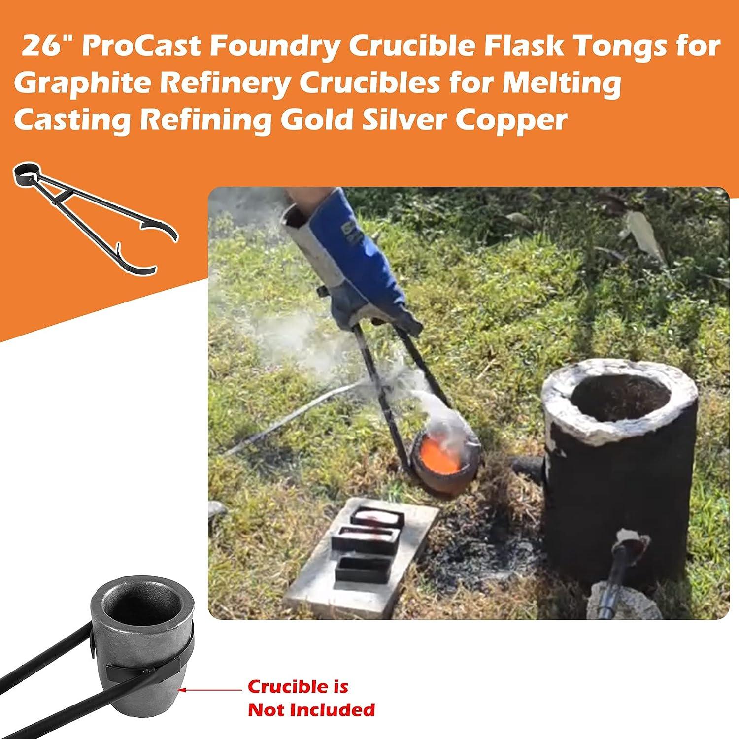 ProCast 26 Foundry Crucible Flask Tongs for Graphite Crucibles - Ideal ...