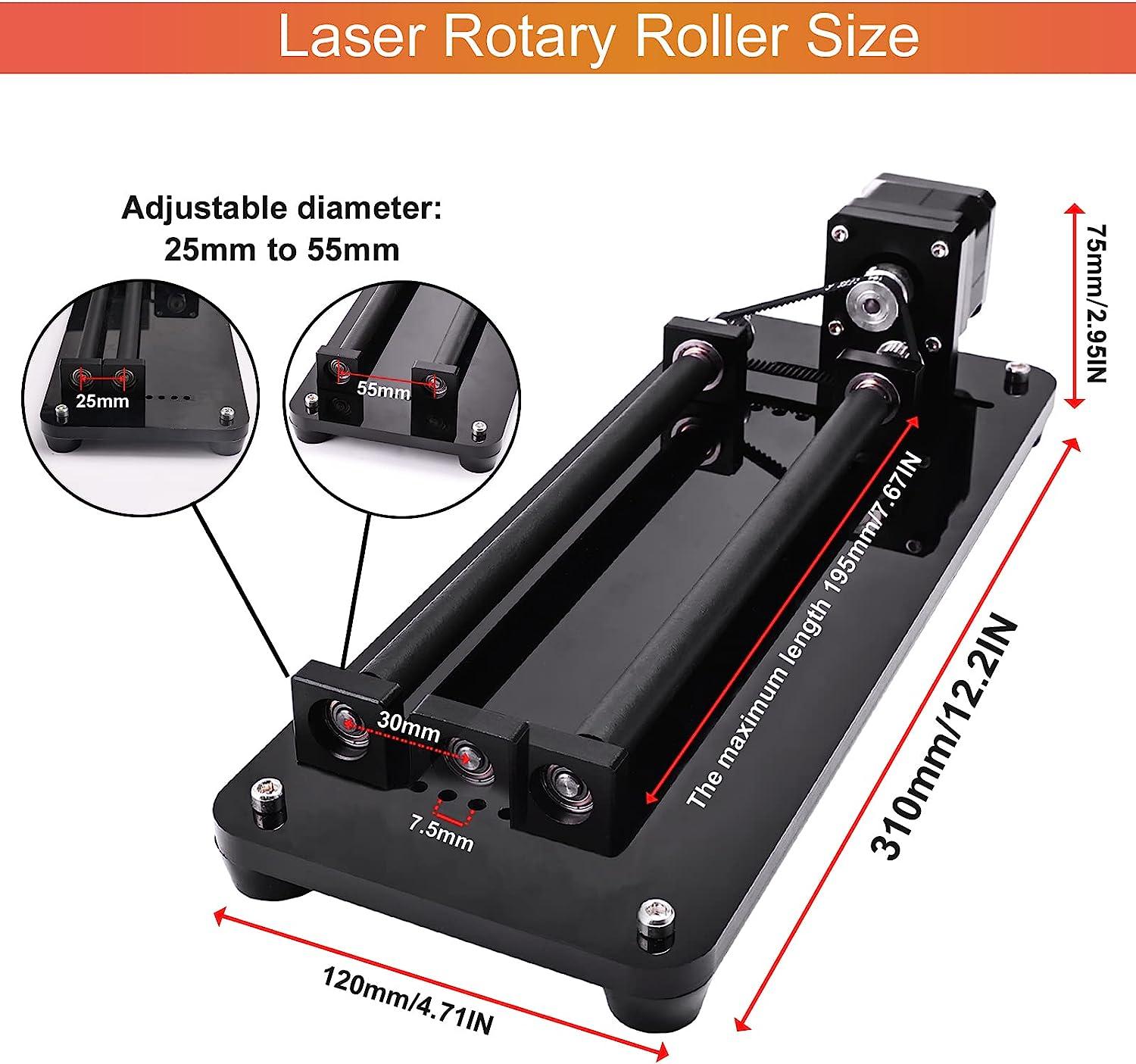 Laser Engraver Y-axis Rotary Roller for Cylindrical Objects ...