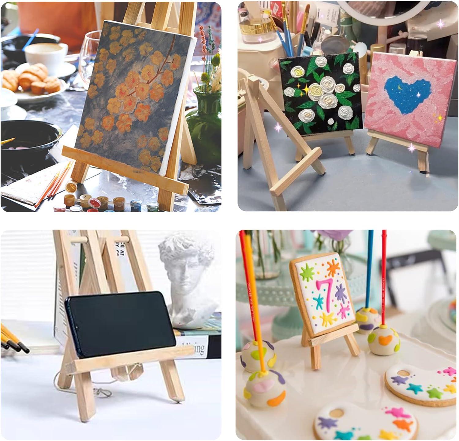 Rismise Painting Cake Topper Art Paint Cake Topper Paint Brush Canvases ...