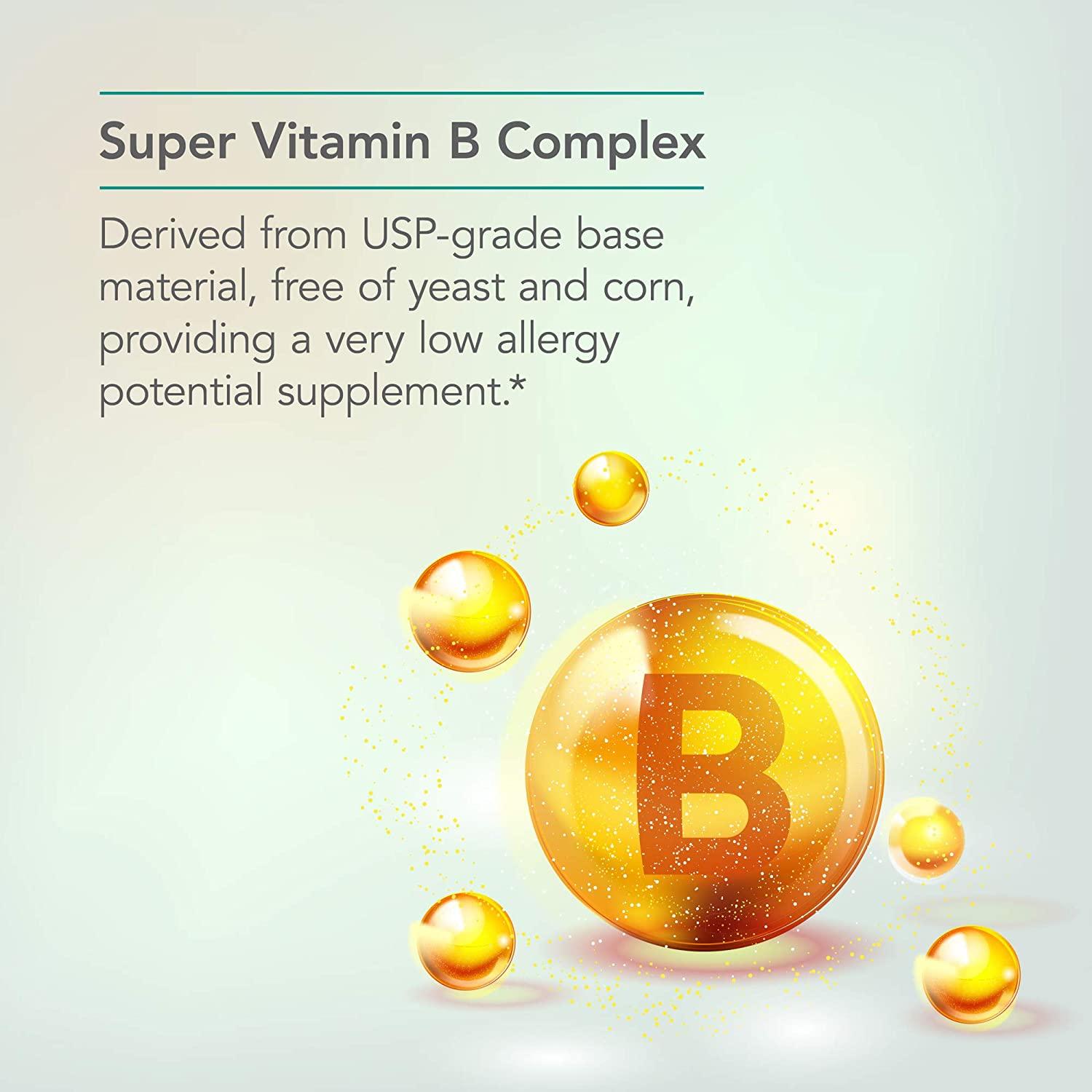 Nutricology Super B Vitamins - 120 Vegetarian Capsules for Energy ...