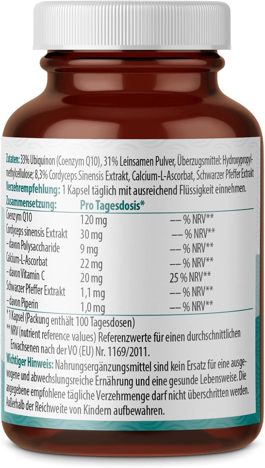 Coenzyme Q10 100 Capsules | Pure Patented Q10 | Achterhof - Boost ...