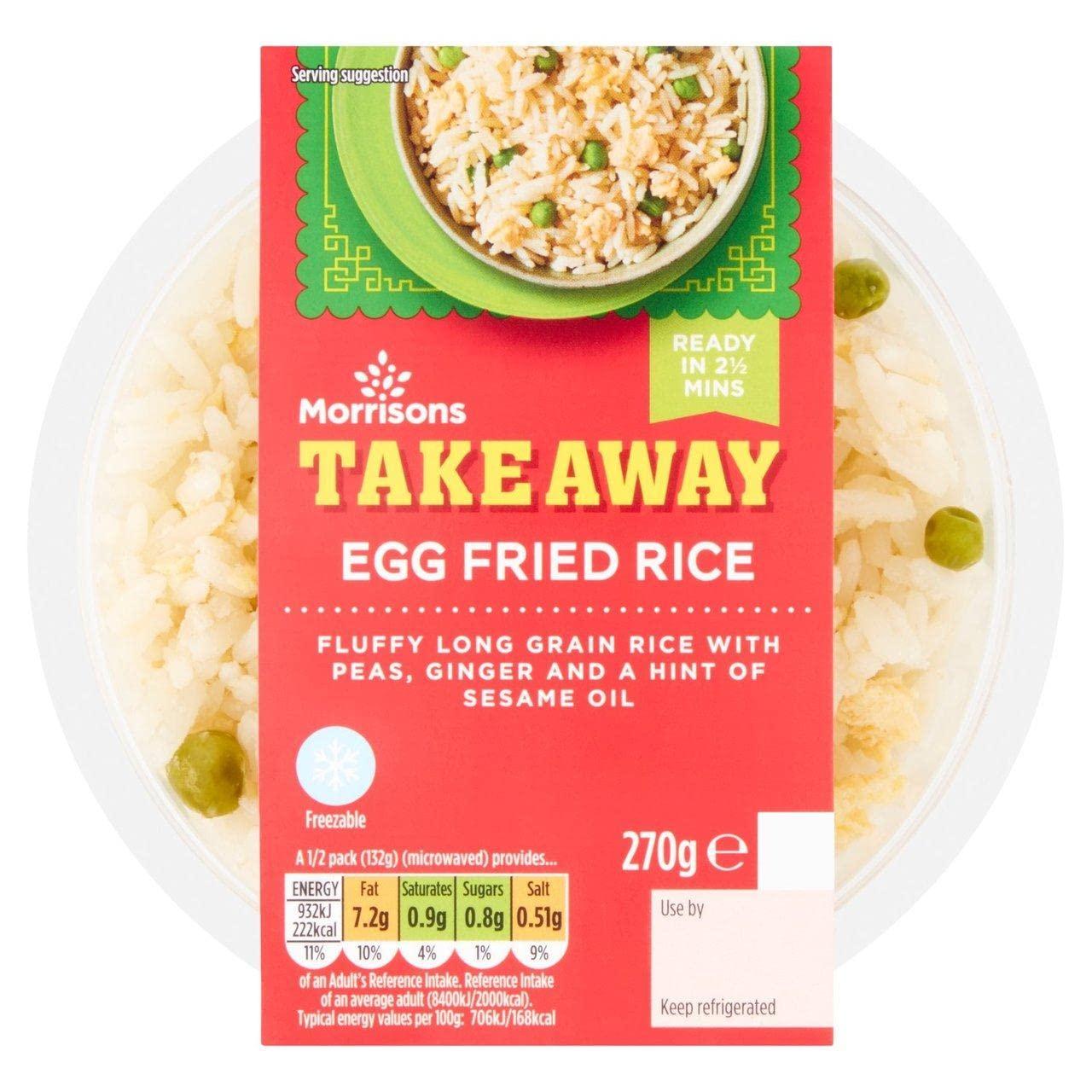 Morrisons Takeaway Egg Fried Rice 270g | Buy Now with Express ...