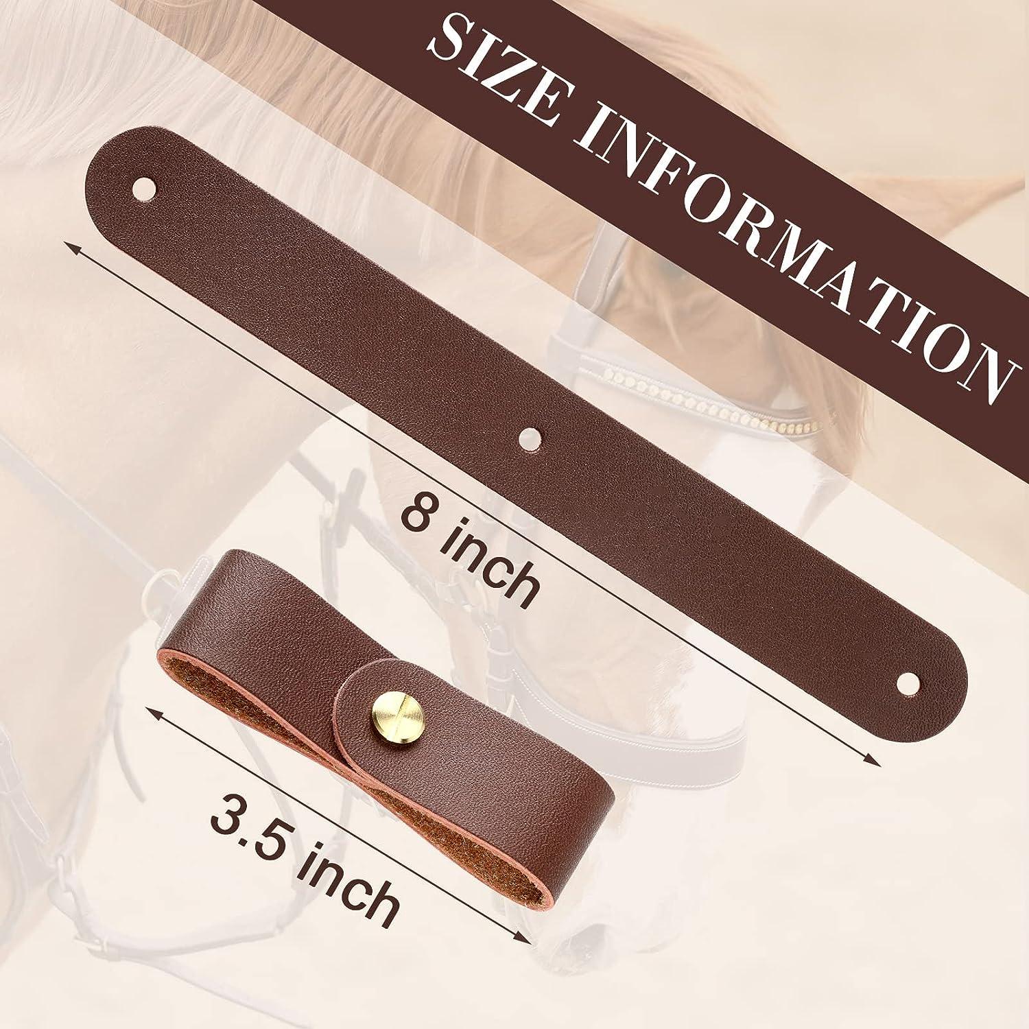 6 Pcs Brown Leather Halter Replacement Breakaway Straps for Horses ...
