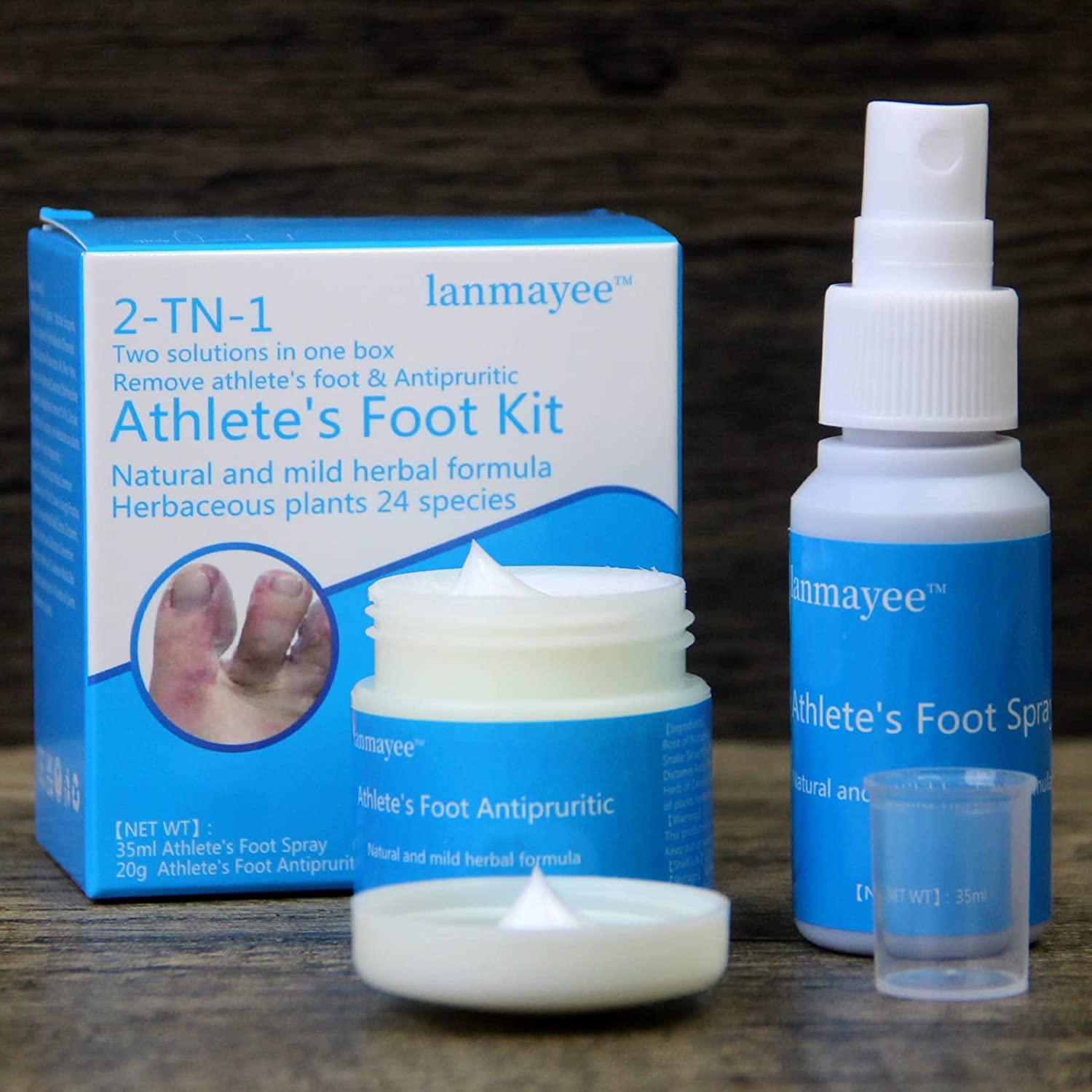 Lanmayee Athlete's Foot Treatment Kit - Fungi Spray + Antipruritic ...