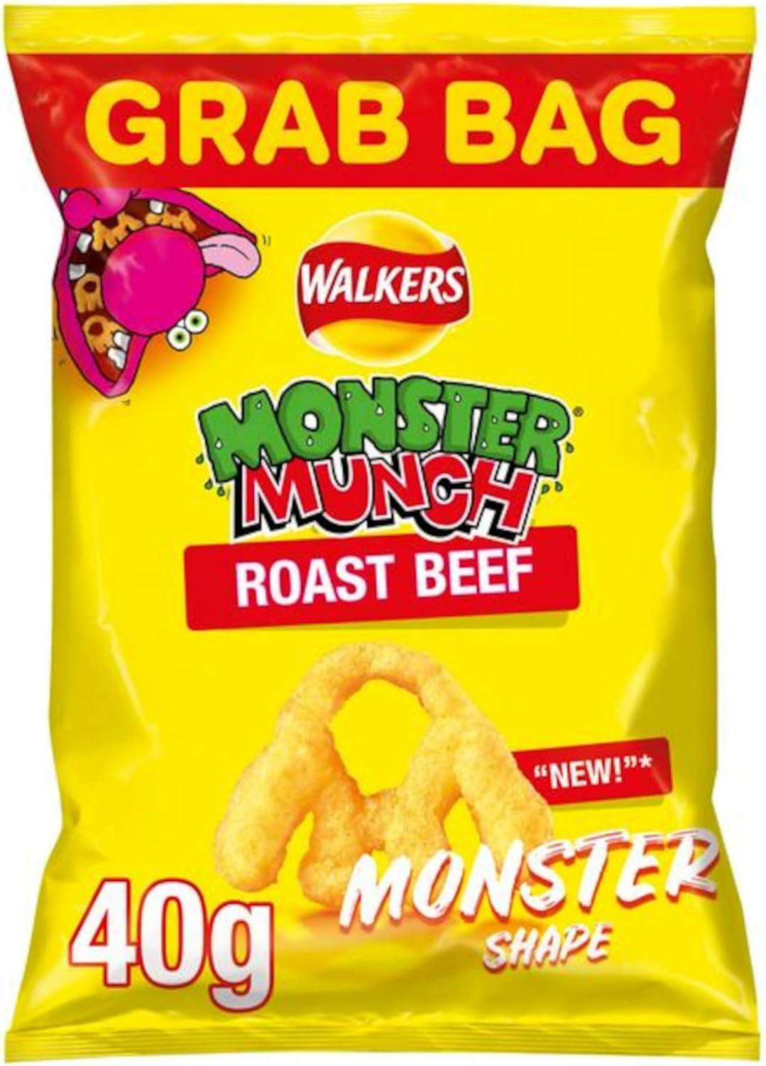 Walkers Monster Munch Custom 30 Pack 30x40g packet Choose 3 Flavours ...