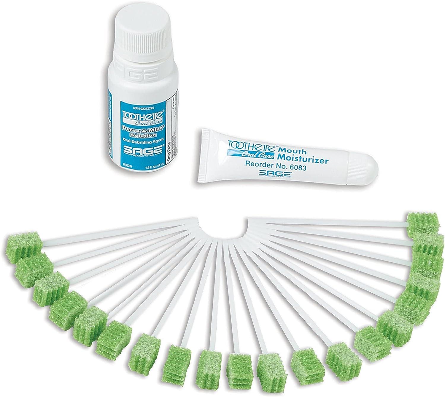 Toothette Short Term Swab System with Perox-A-Mint Solution - Oral Care ...