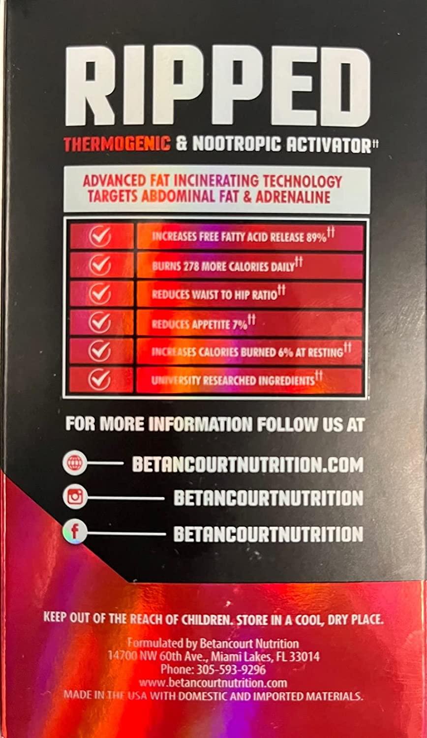 Betancourt Ripped Juice EX2 Thermogenic Supplement | DMAA-Free Fat ...