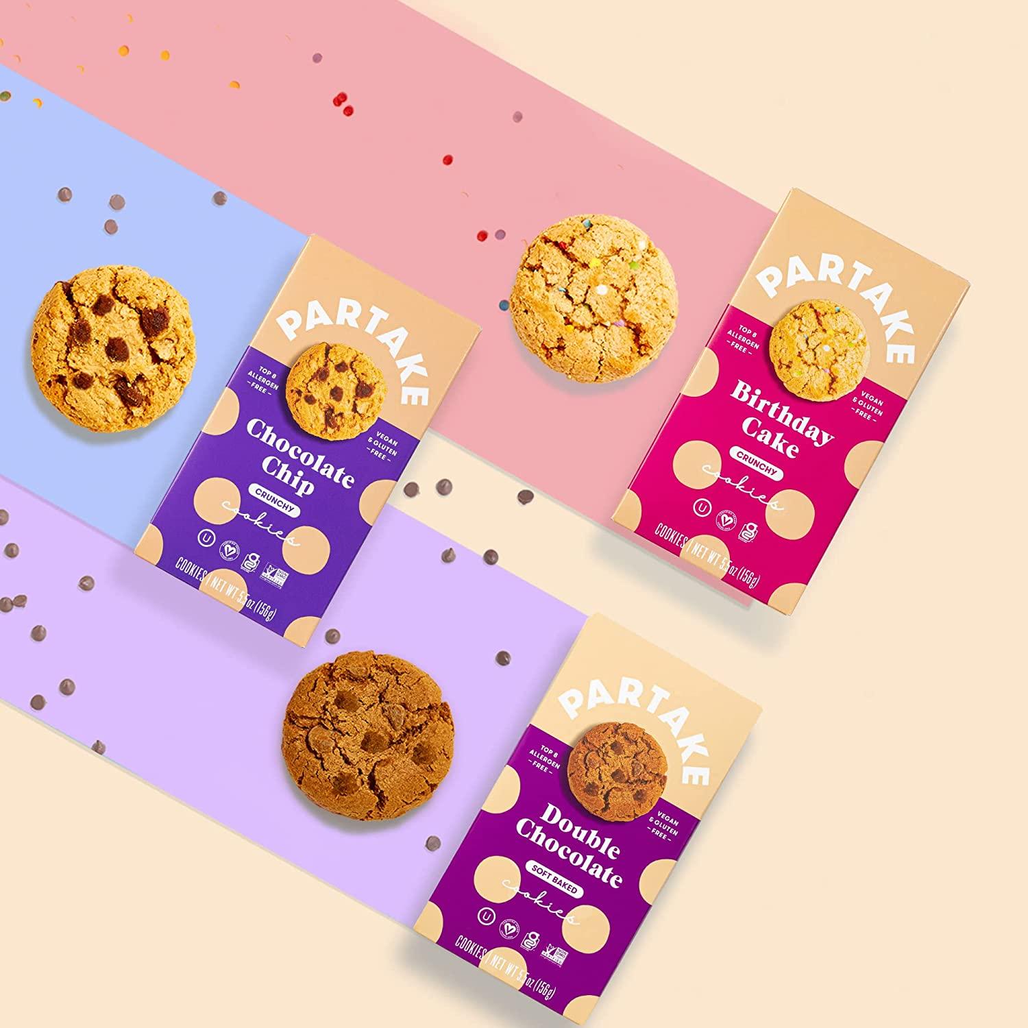 Partake Foods Vegan Cookies Variety Pack - Gluten-Free, Non-GMO ...