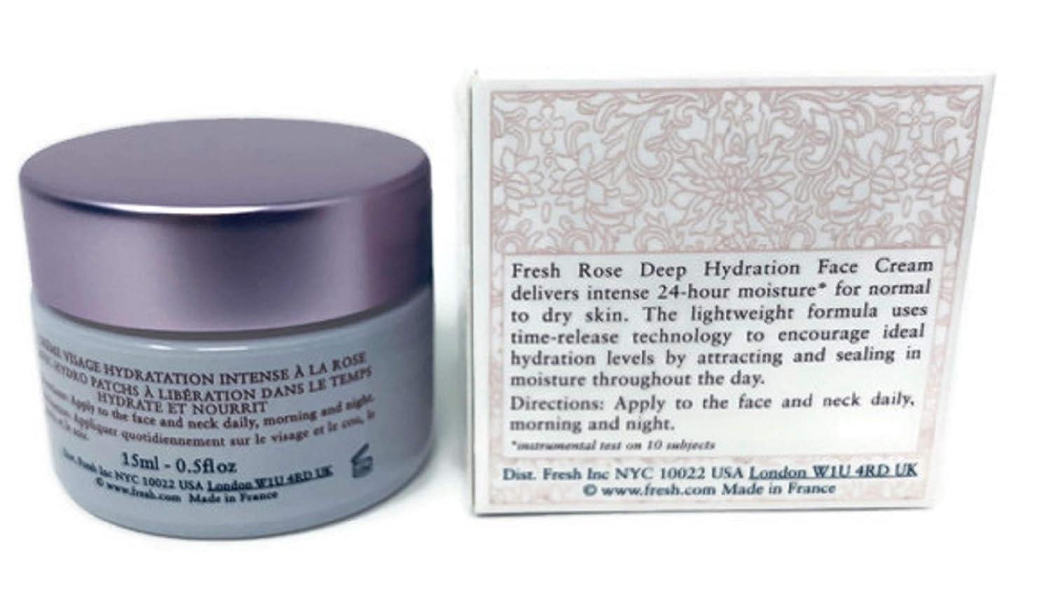 Fresh Rose Deep Hydration Face Cream 0.5oz/15ml - Hydrating Facial ...
