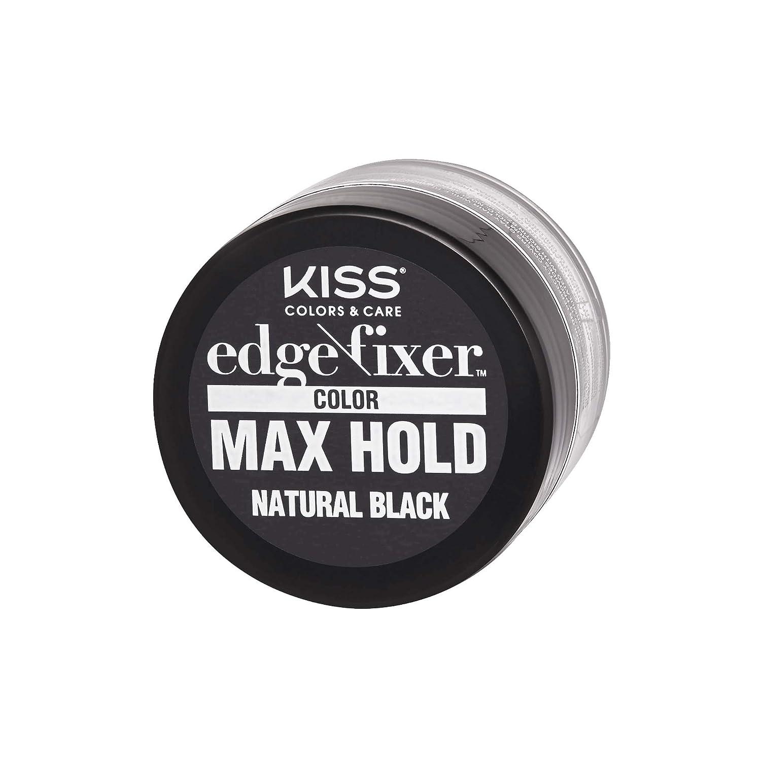 KISS Edge Fixer Color 24 HR Max Hold Natural Black - 30mL | 100% Gray ...