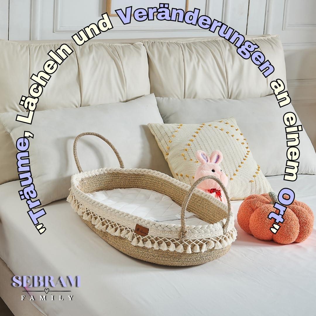 Sebram Wrap Basket Baby - Beige Moses Basket Changing Pad & Diaper ...