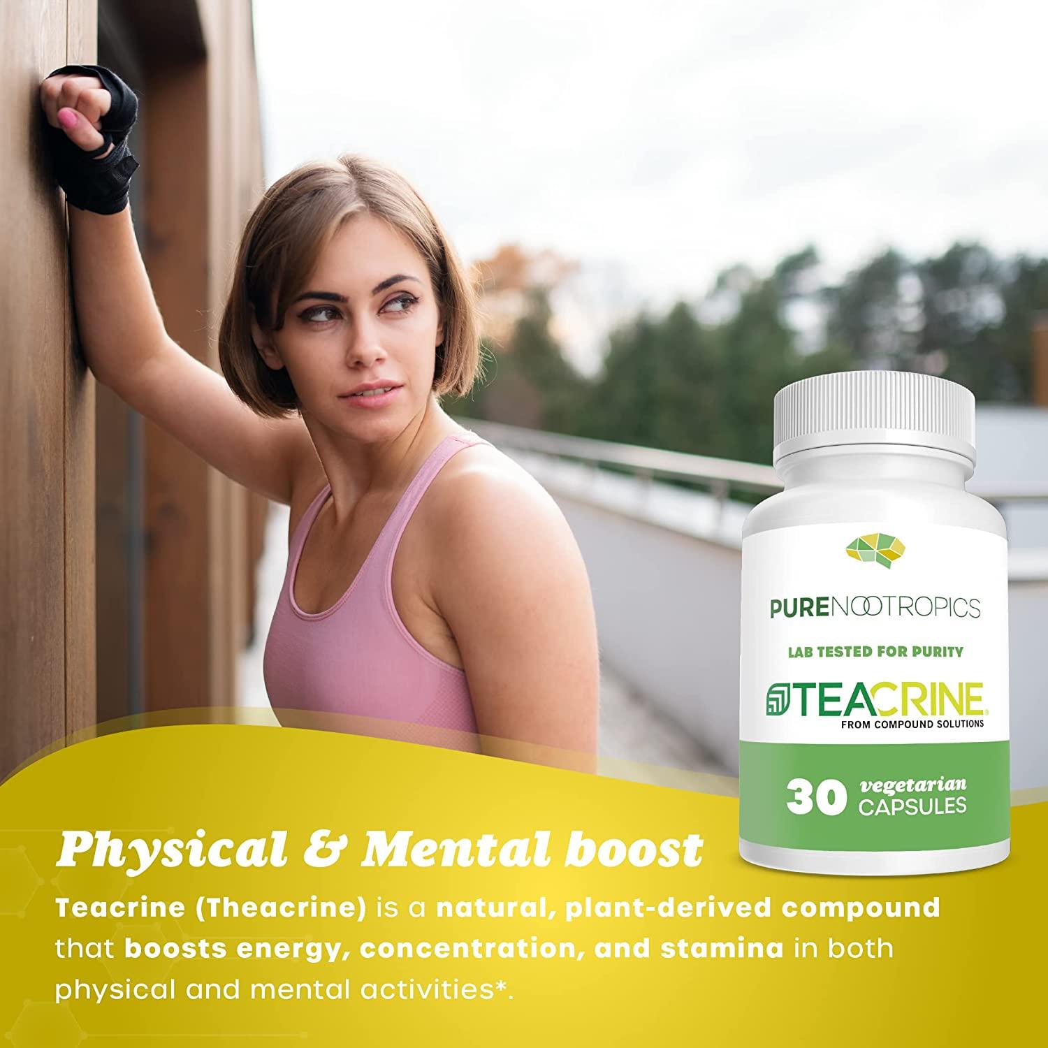 Theacrine 100mg Veg Capsules - Non Habit Forming Energy Supplement ...