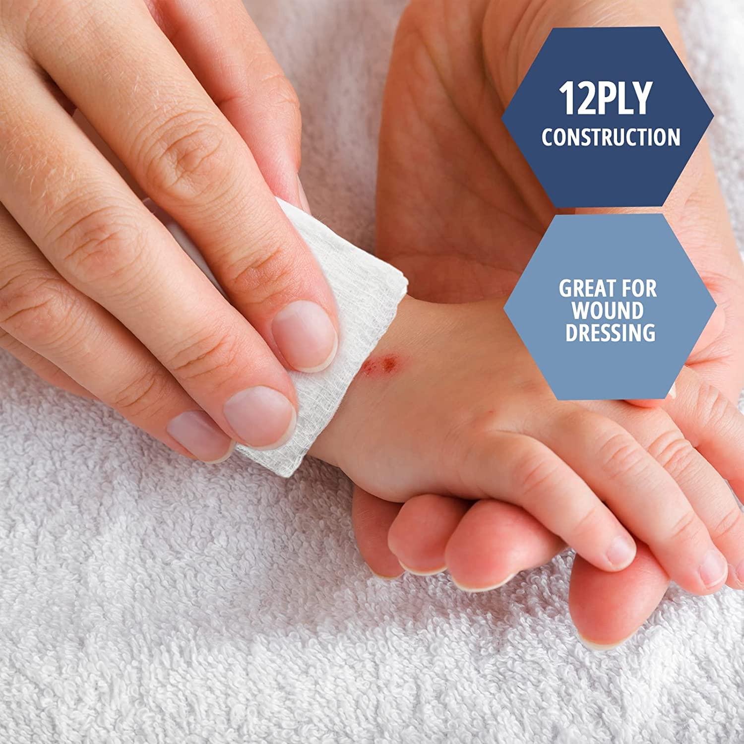 Medpride 4x4 Gauze Surgical Sponges - 200 Pack, 12-Ply, Non-Sterile ...