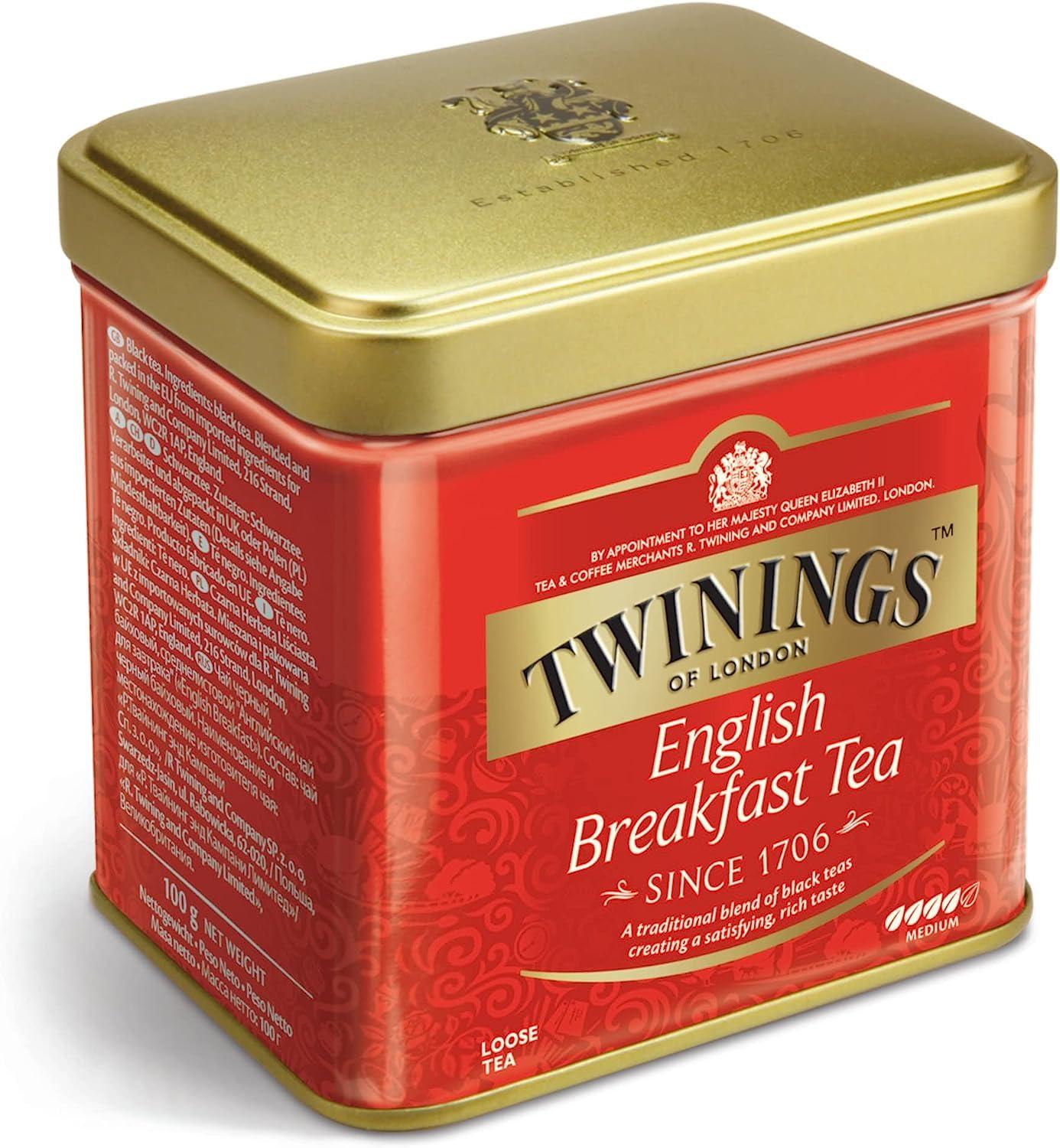 Twining English Breakfast Black Tea - Premium Loose Leaf 100g - Sourced ...