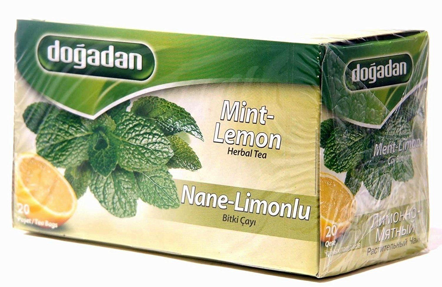 Dogadan Mint & Lemon Premium Herbal Tea Bags ( 1 Box / 20 teabags ...