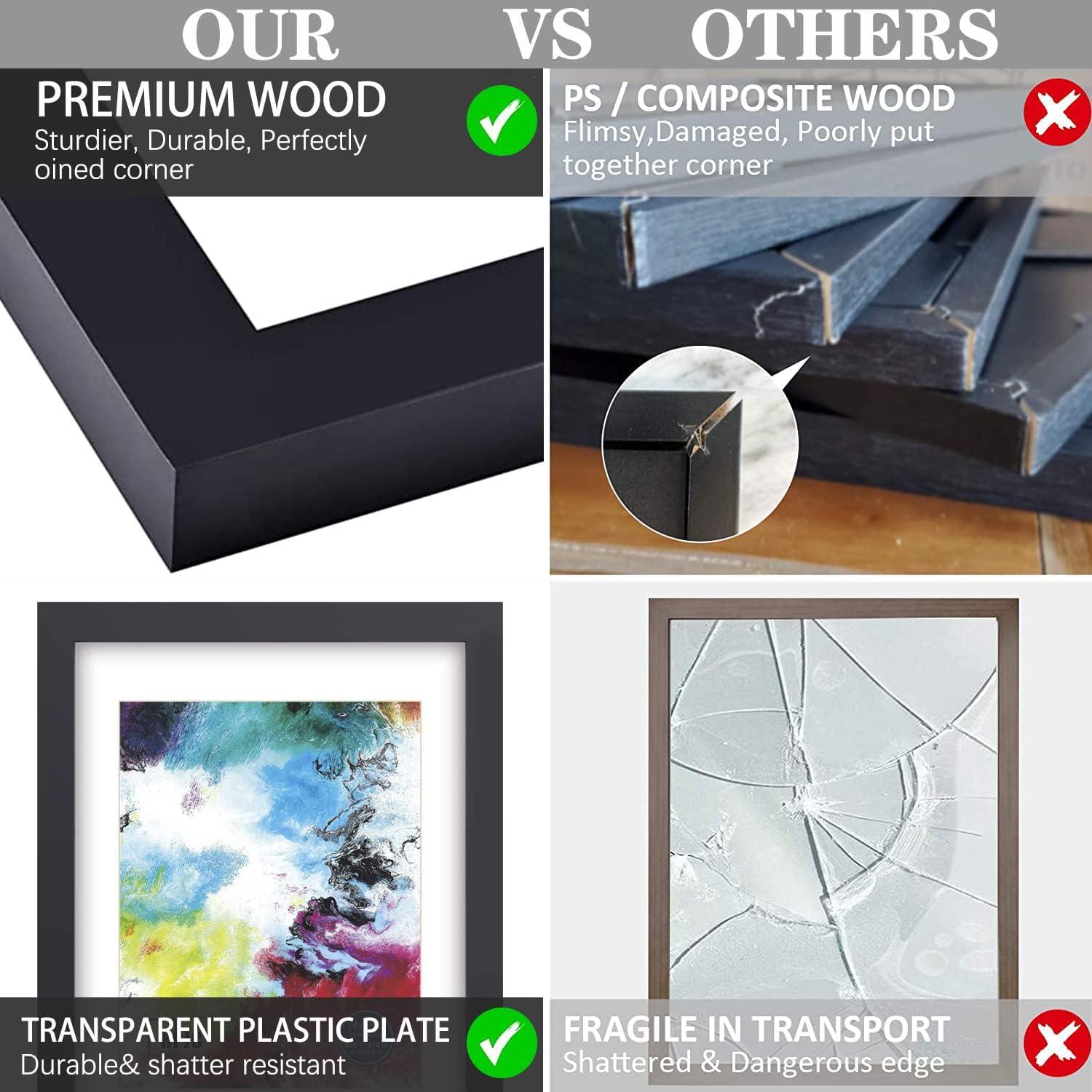 Children's Art Picture Frame - Black Front Opening A4 Synthetic Frame ...