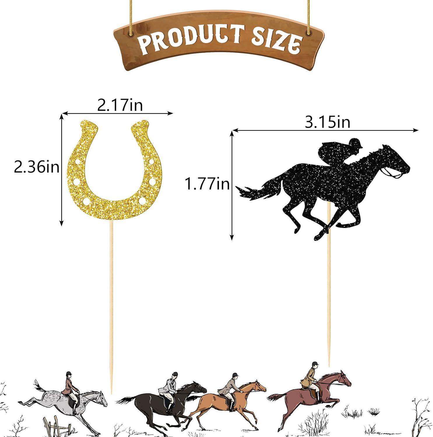 Horse Equestrian Cupcake Toppers Horseshoe Cupcake Toppers Jockey Horse ...