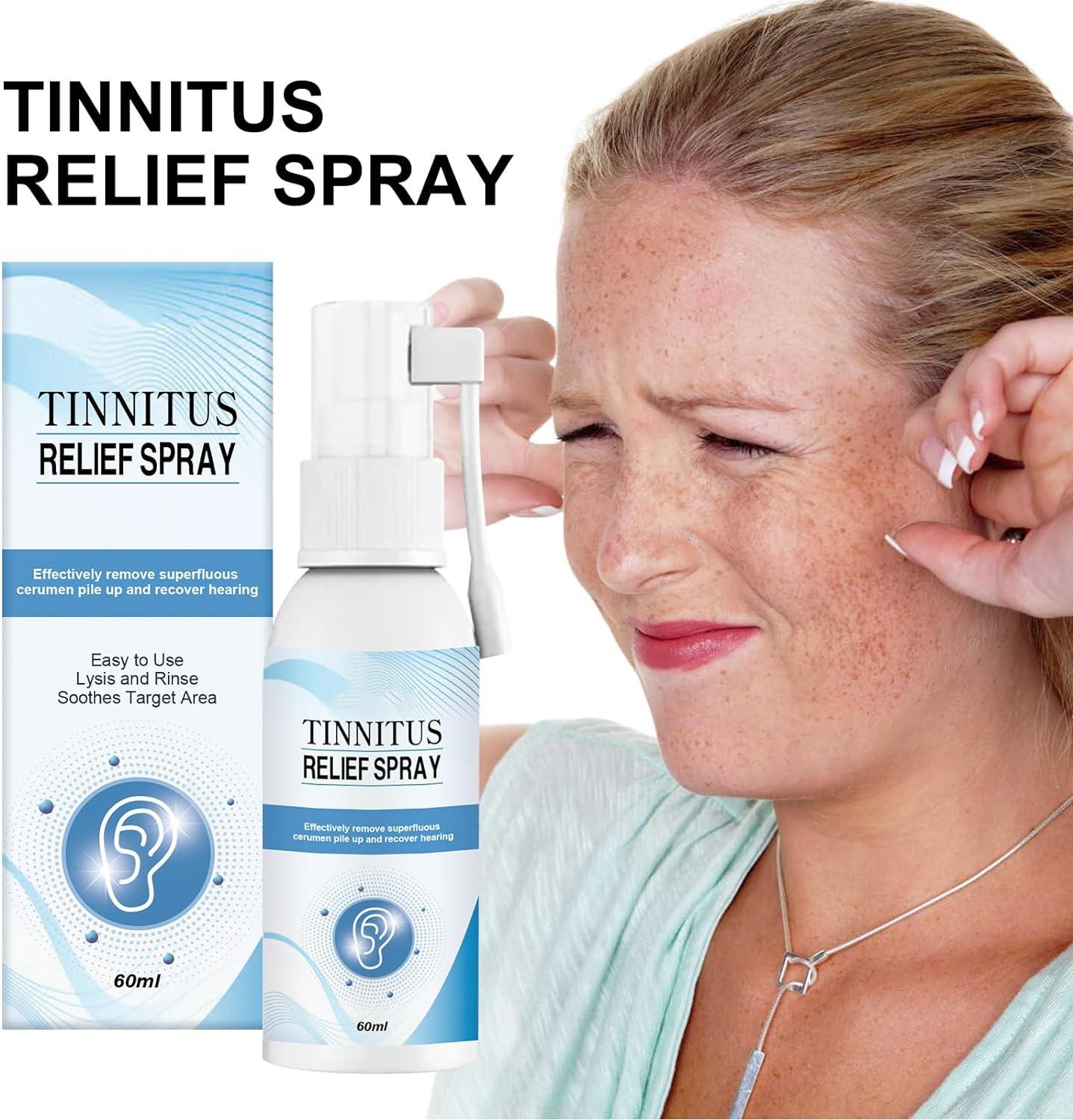 Tinnitus Relief Spray Ear Ringing Relief Drops 60ml 2pc 100 Cotton