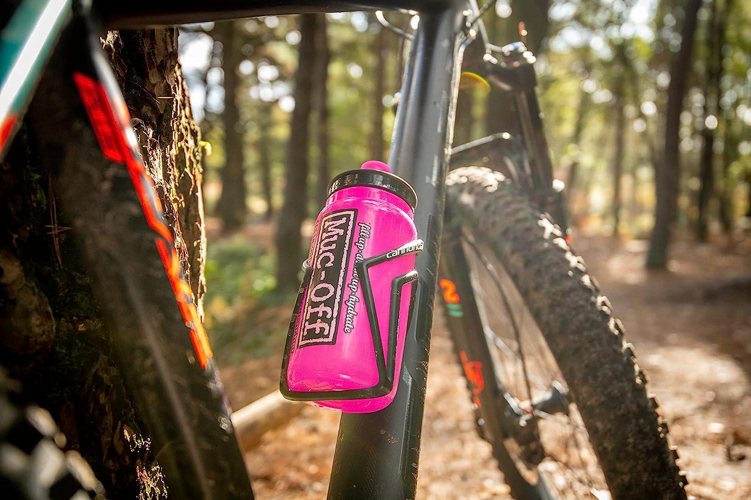 Muc-Off Elite Fly Pink Water Bottle 550ml - Lightweight BPA-Free Sports Bottle with Ergonomic ...