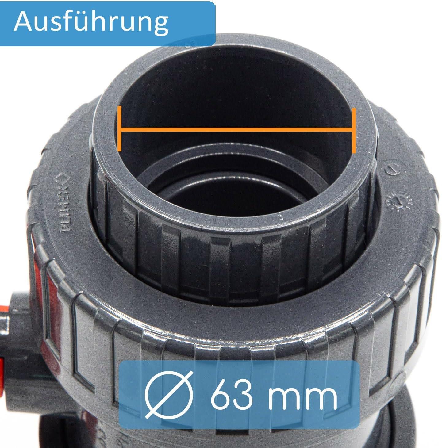 PVC Ball Tap 63mm | 2-Inch Shut-Off Tap for Adhesive Mufflers ...