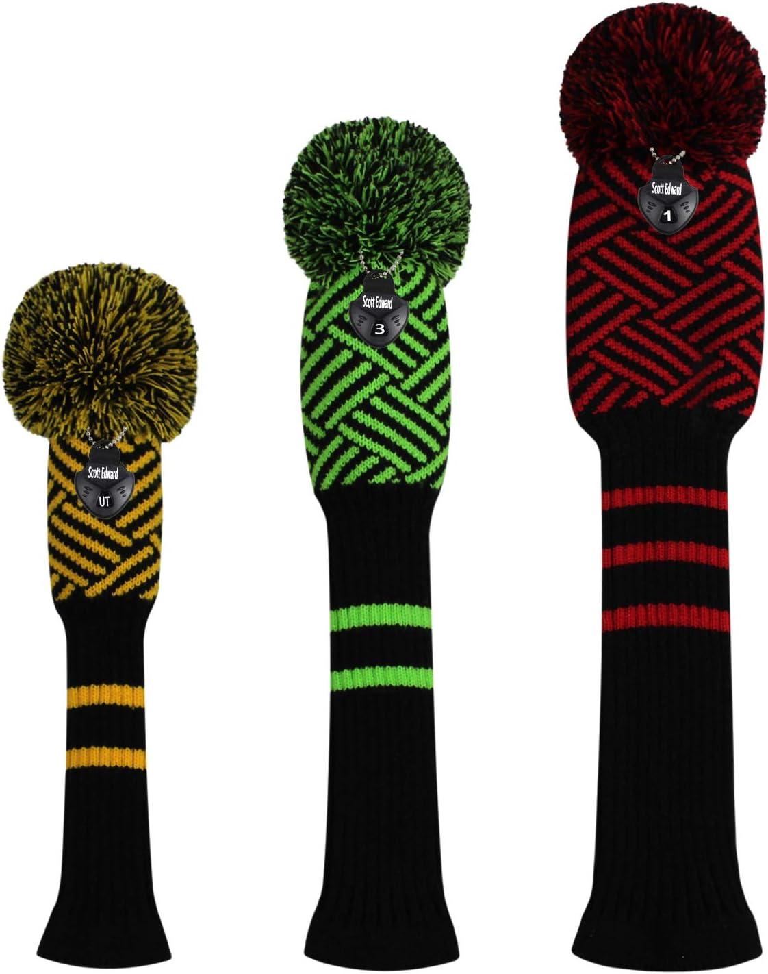 Scott Edward Golf Headcovers Set - Fits Driver, Fairway Wood, and ...