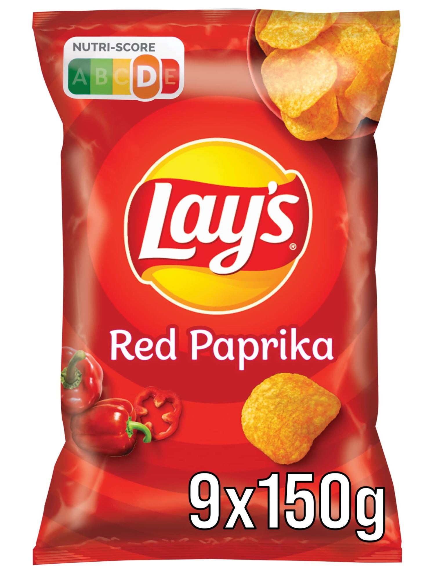 Buy Lay's Red Paprika Crispy Potato Chips - 9 x 150g Pack for Perfect ...