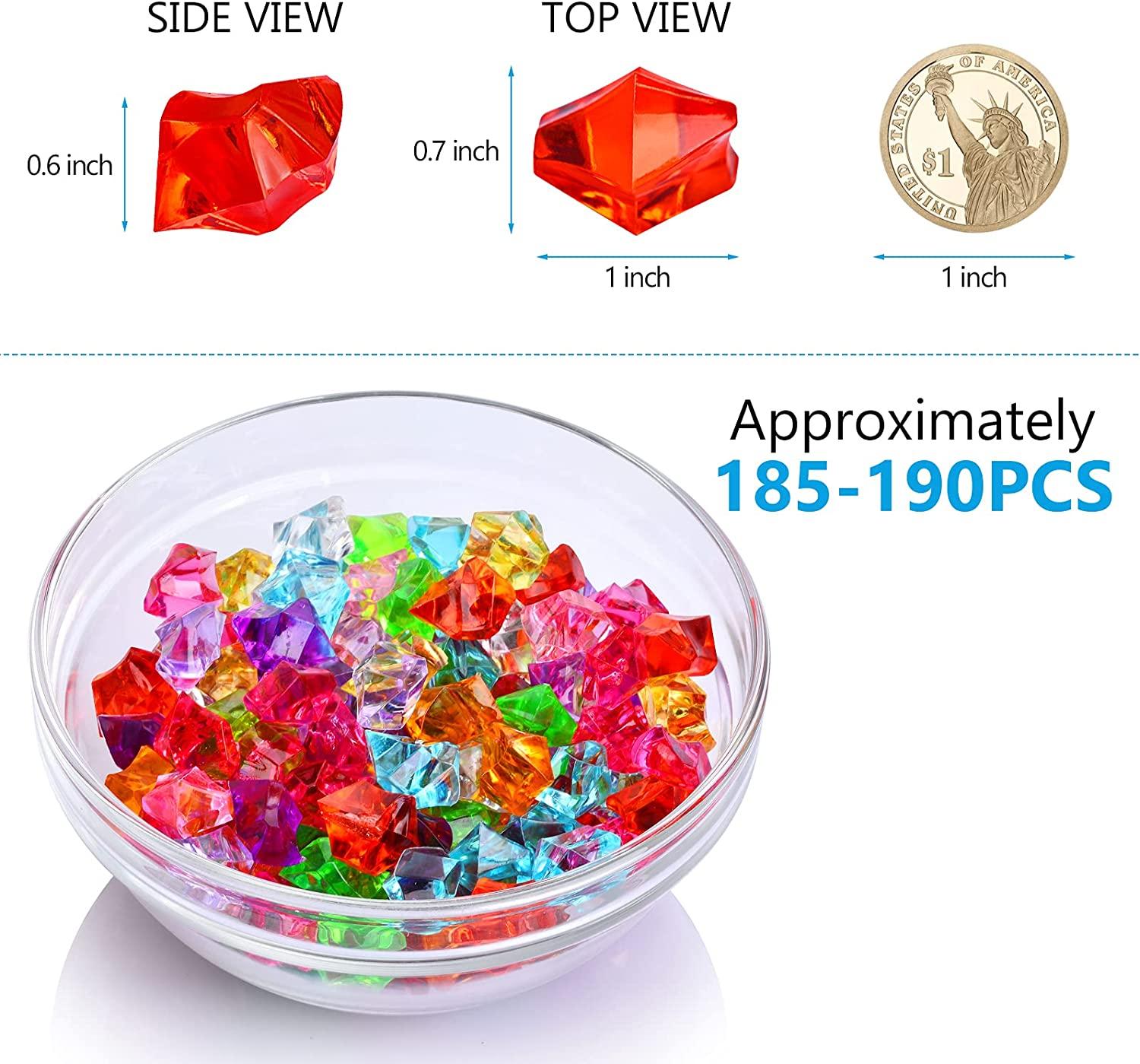 Premium Multicolored Fake Crushed Ice Rock Gems - 180-190pcs | Acrylic ...