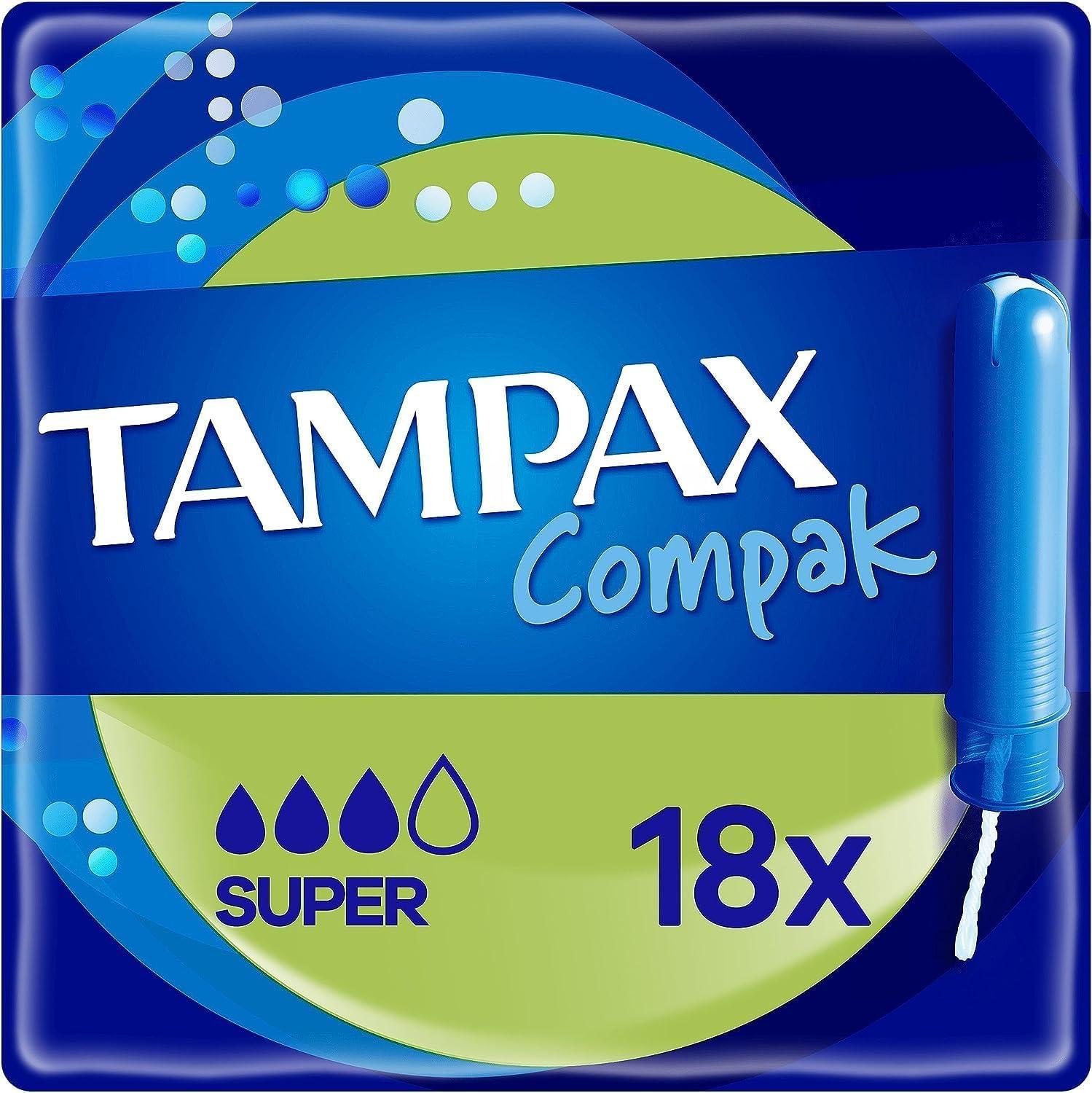 Tampons Multipack Tampax Compak | Super with Applicator | 18 x 4 Packs ...