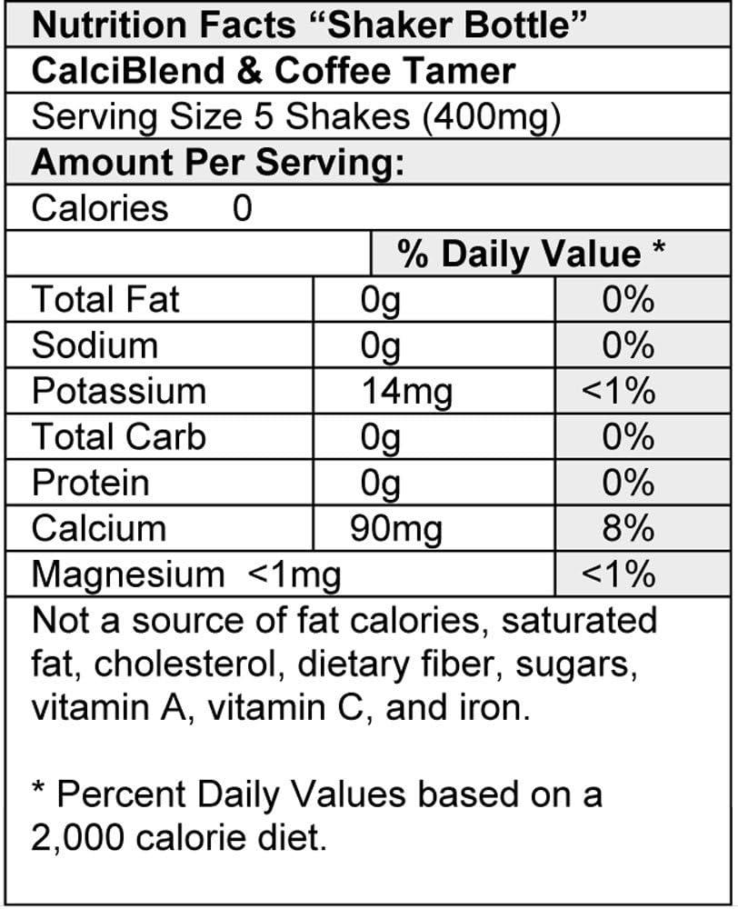 Coffee Tamer 1.2oz Shaker Bottle - Acid Reducing Granules