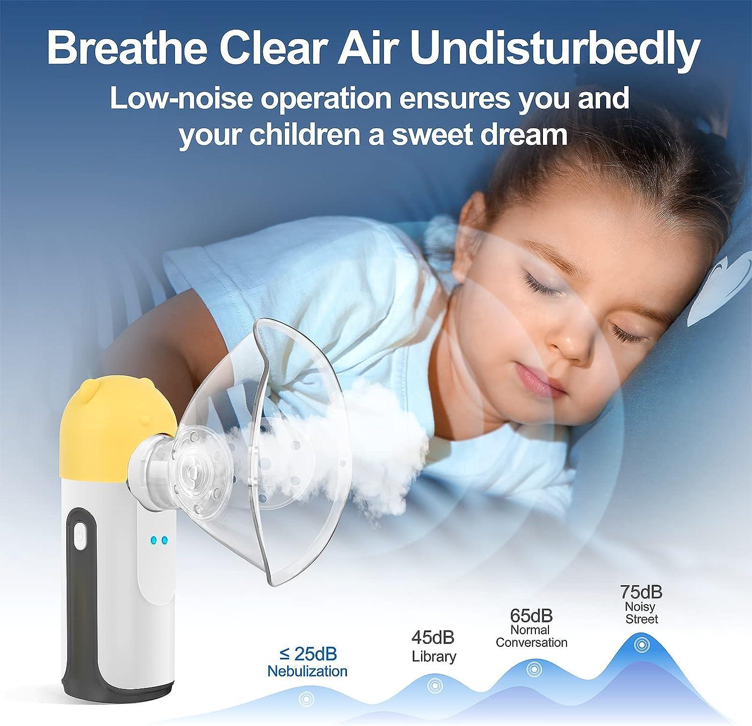 Portable Mesh Nebulizer for Kids and Adults - Handheld Cool Mist Asthma ...
