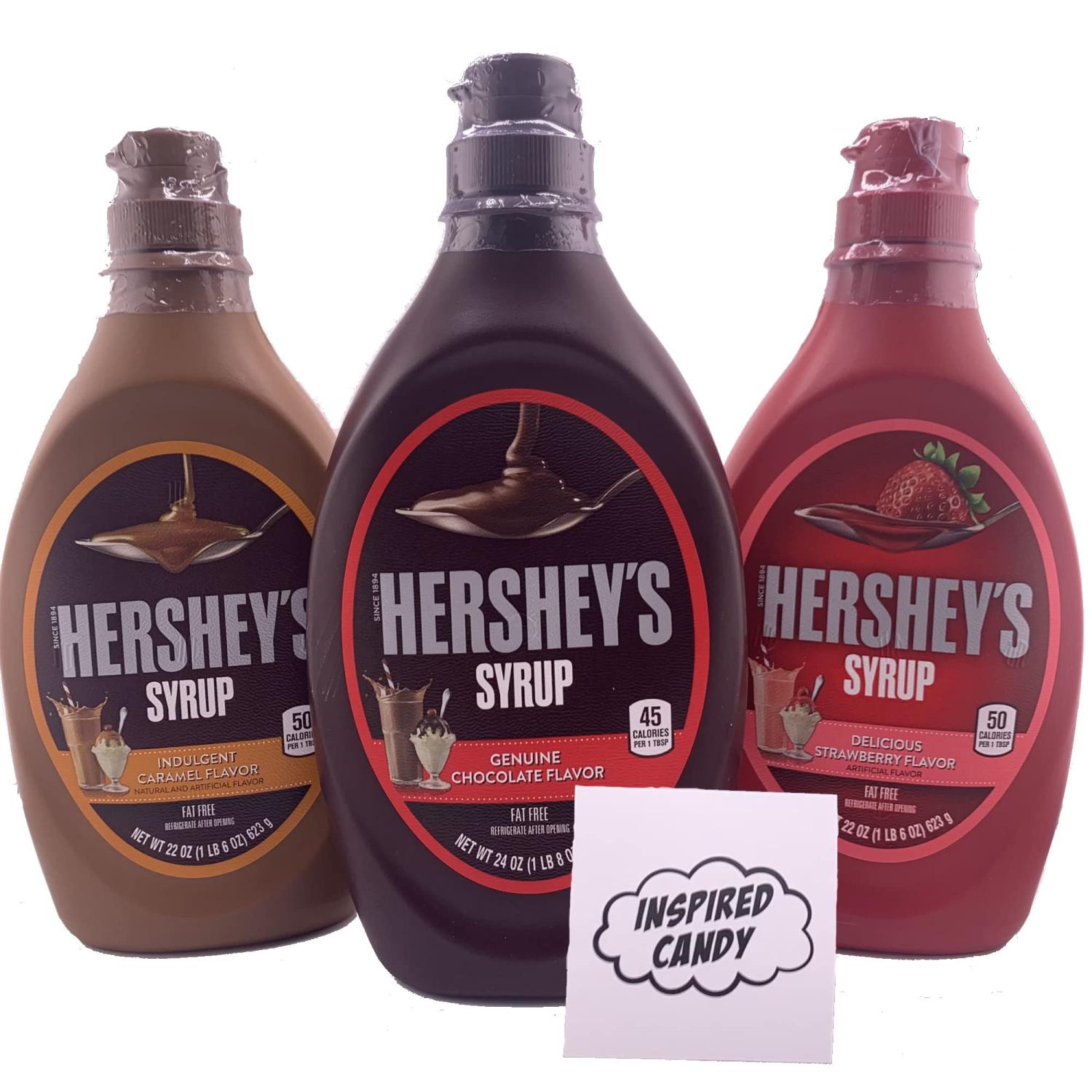 Hershey Syrup Variety Pack - Chocolate, Strawberry, Caramel - 3 x 22 ...