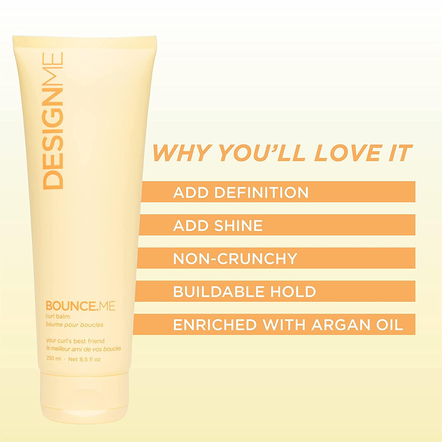 DESIGNME BOUNCE.ME Hair Curling Cream with Argan Oil | Curl Enhancer Balm 8.5 fl oz | Buy Now ...