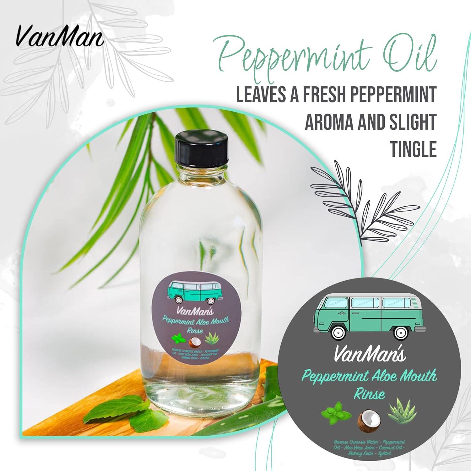 Vanman's Oral Care Kit: 2oz Tooth Powder + 8oz Aloe Mint Mouthwash for ...