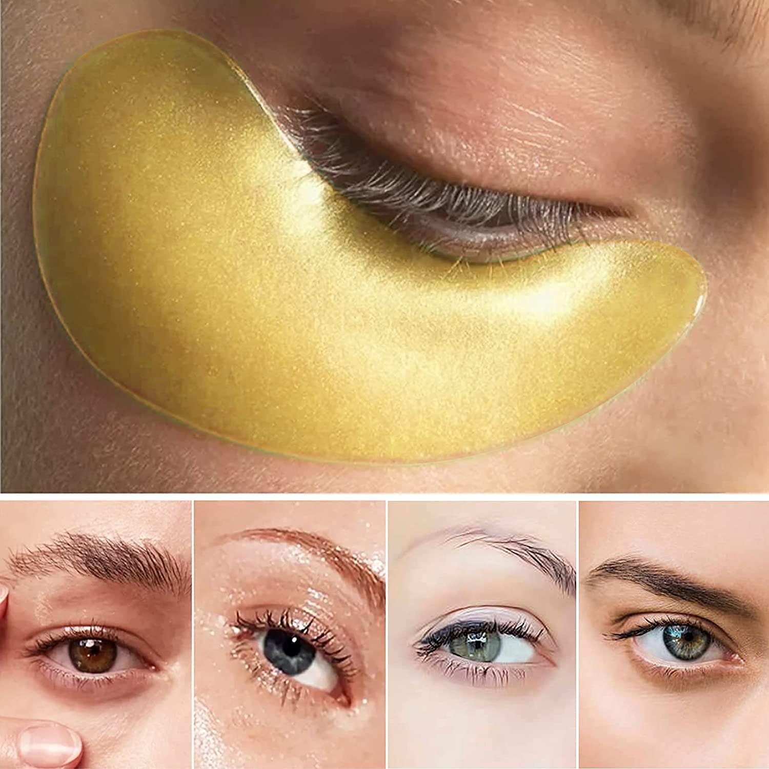 30 Pairs Gold Eye Mask - Collagen Gel Pads for Women & Men | 24k Yellow ...