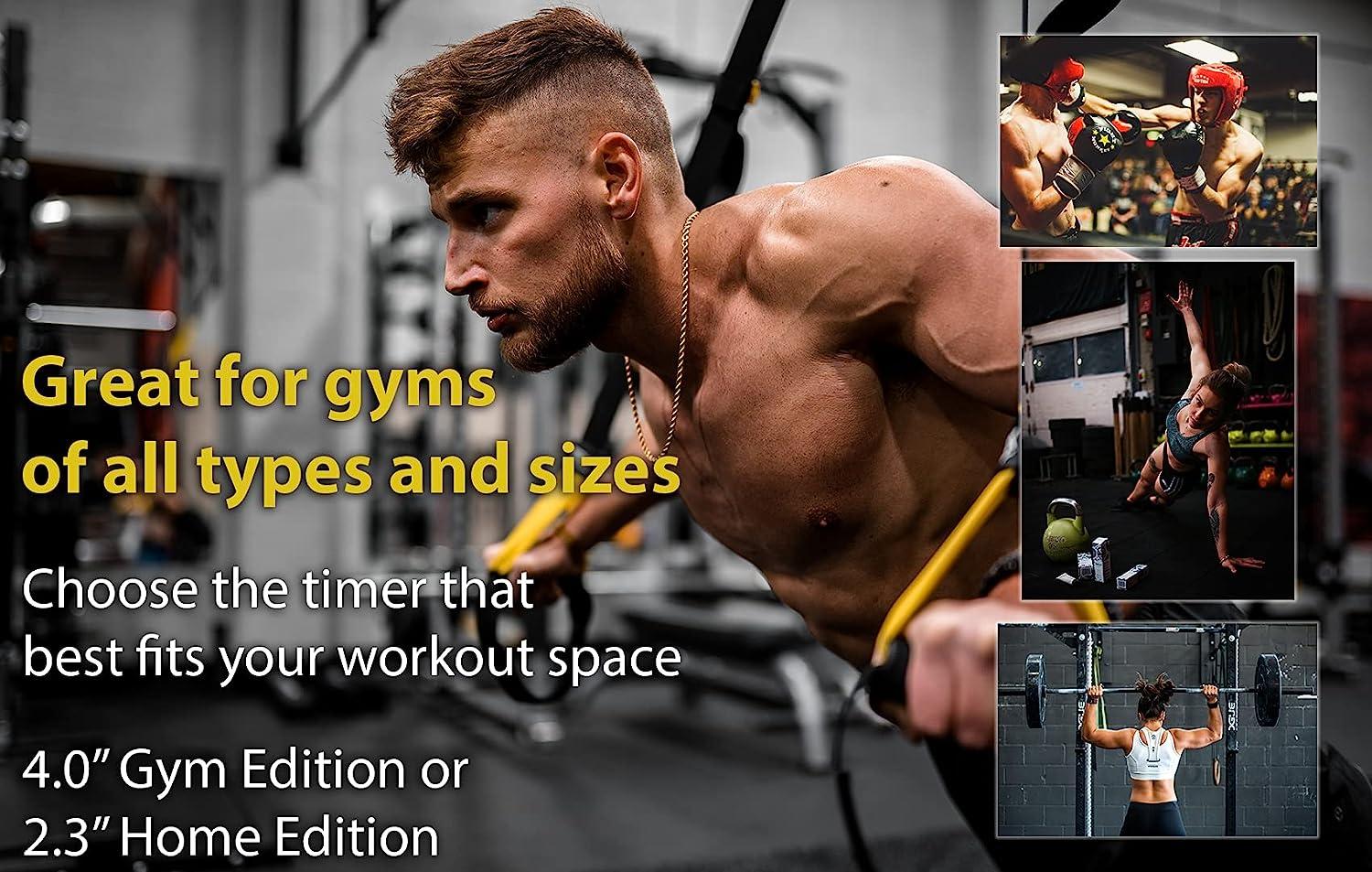 Bluetooth App-Controlled GymNext Flex Timer with Large 4.0 Digits for Crossfit, Tabata, MMA ...