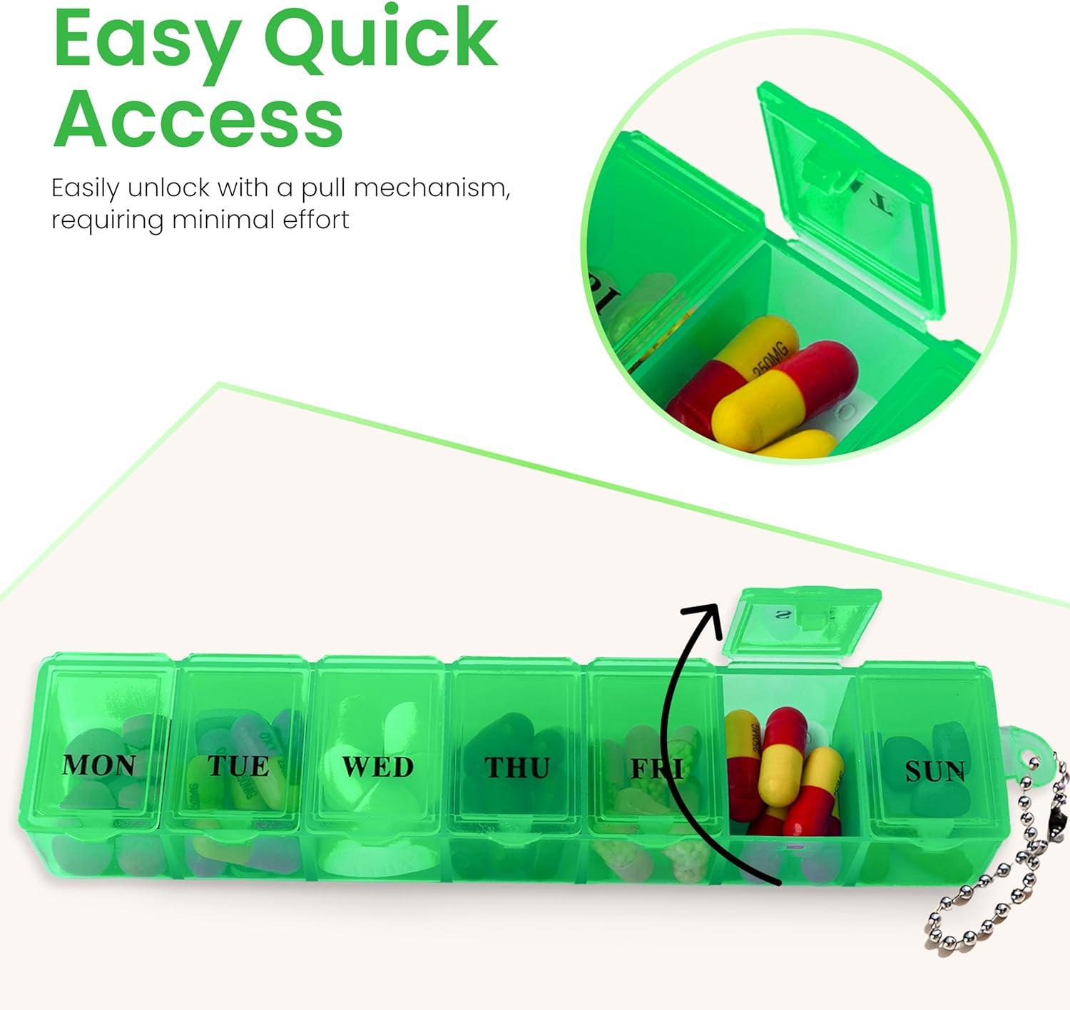 Pill Boxes 7 Day 1 Times a Day - Pill Box Organiser Weekly Tablet Box ...