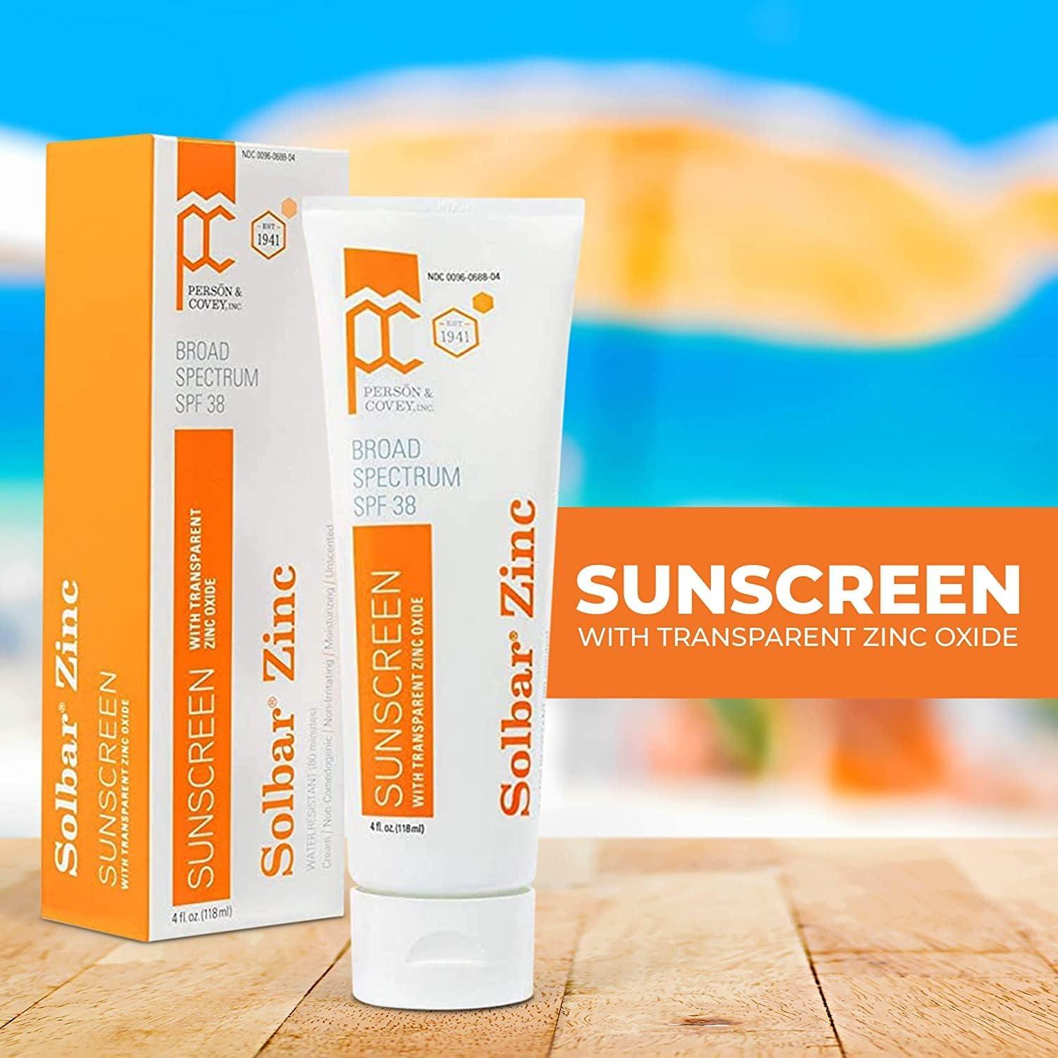 Solbar Zinc Sun Protection Cream SPF 38 4 oz (Pack of 6)