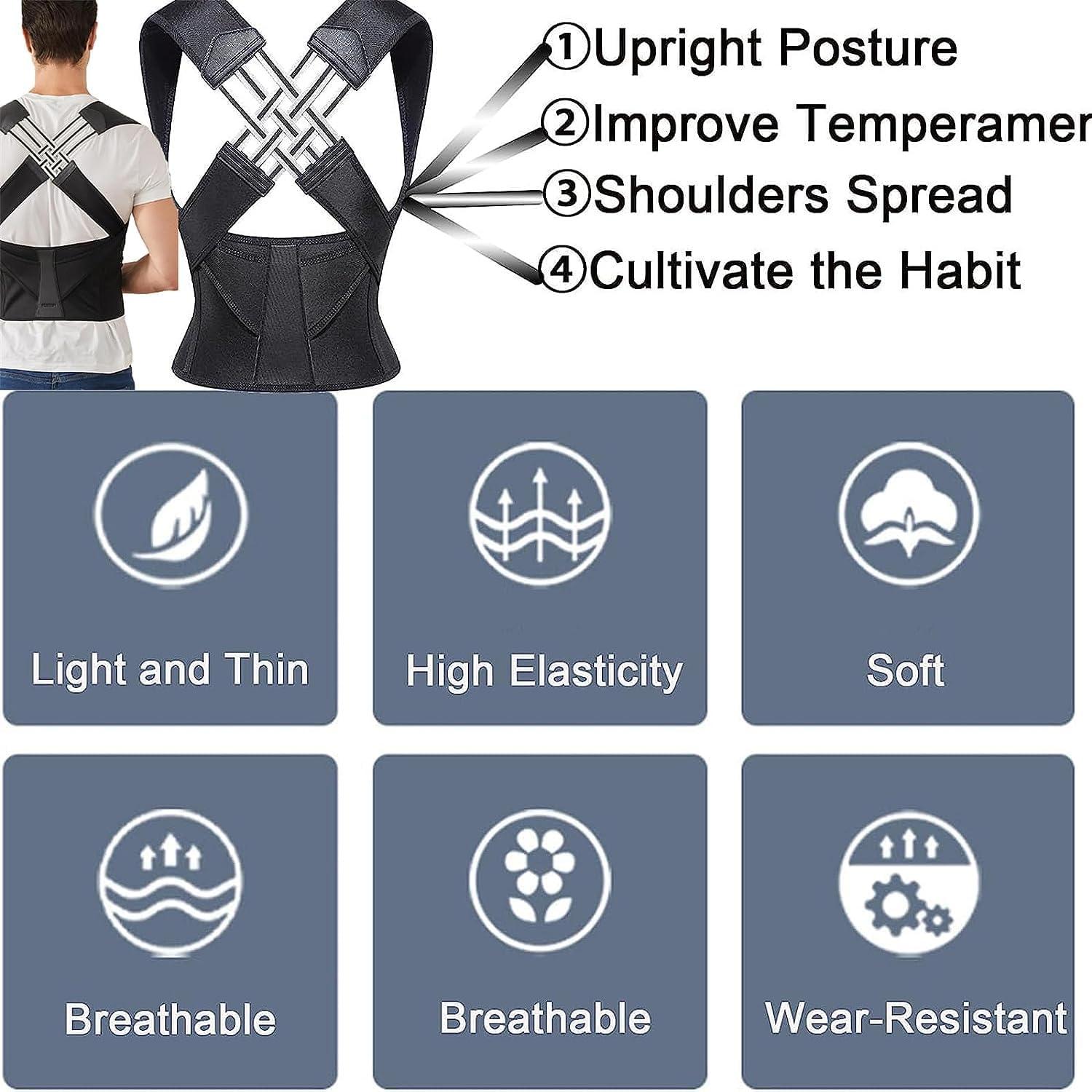 Adjustable Back Posture Belt Office Home Gym Unisex Back Straightener ...
