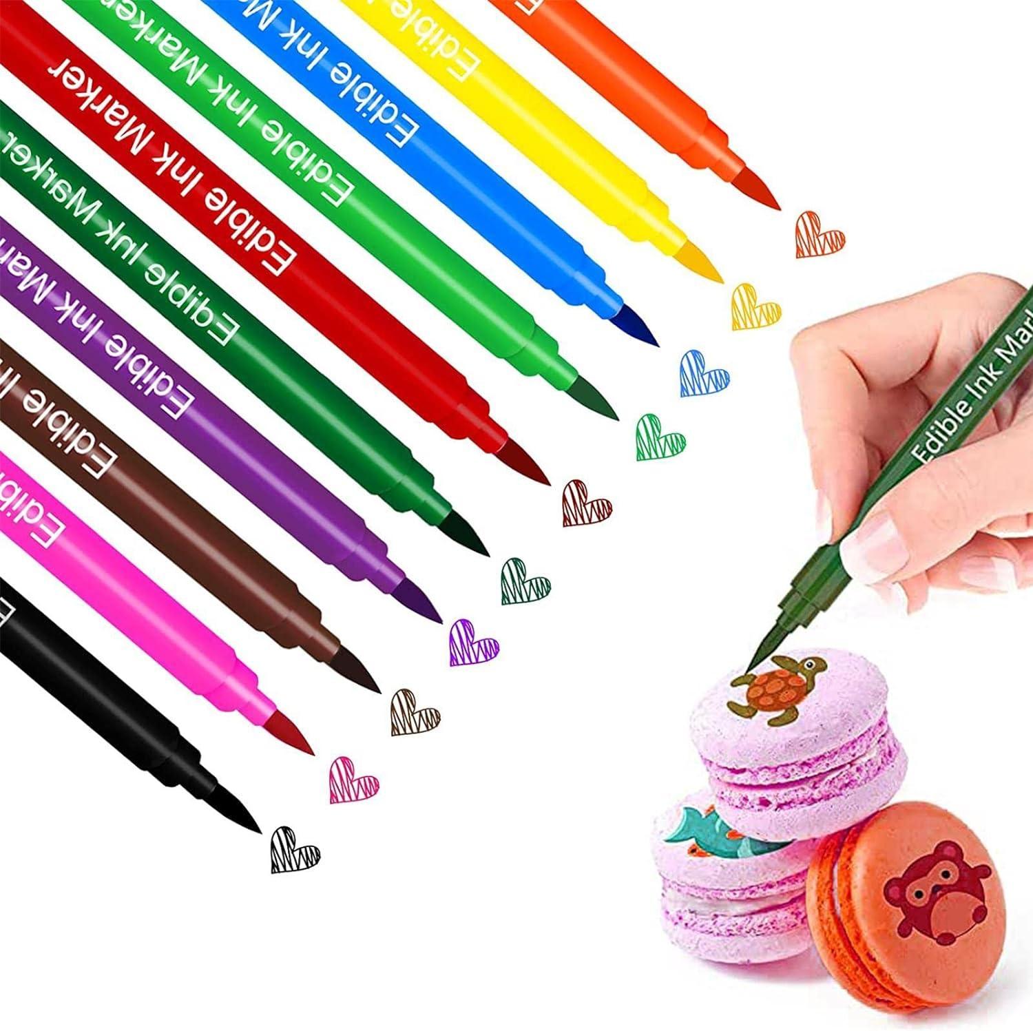 chimu Food Coloring Pens - 10 Colors Edible Pens For Food Double Head ...
