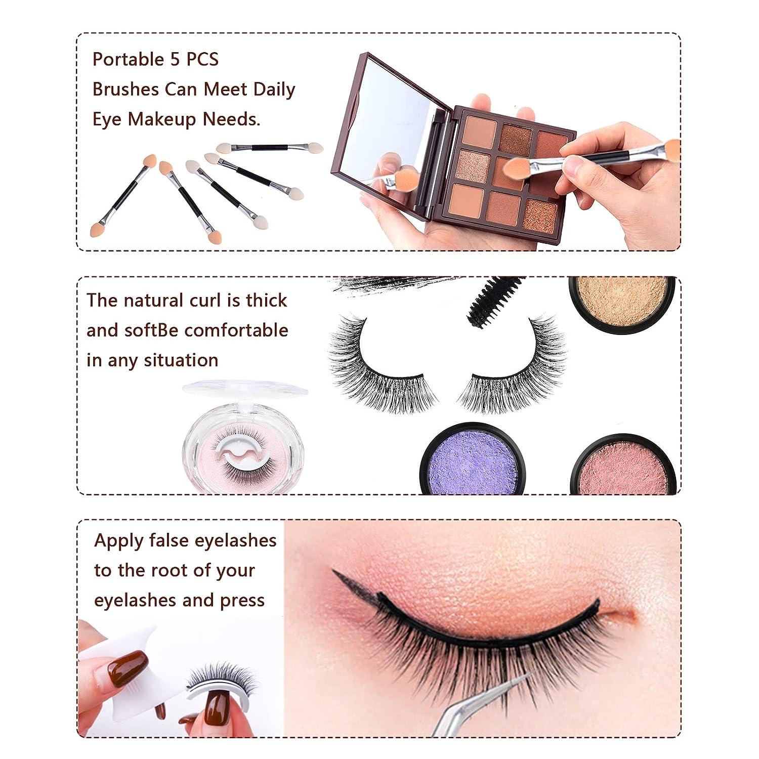 5d Makeup Practice Board with Self-Adhesive Eyelashes & Eyeshadow ...