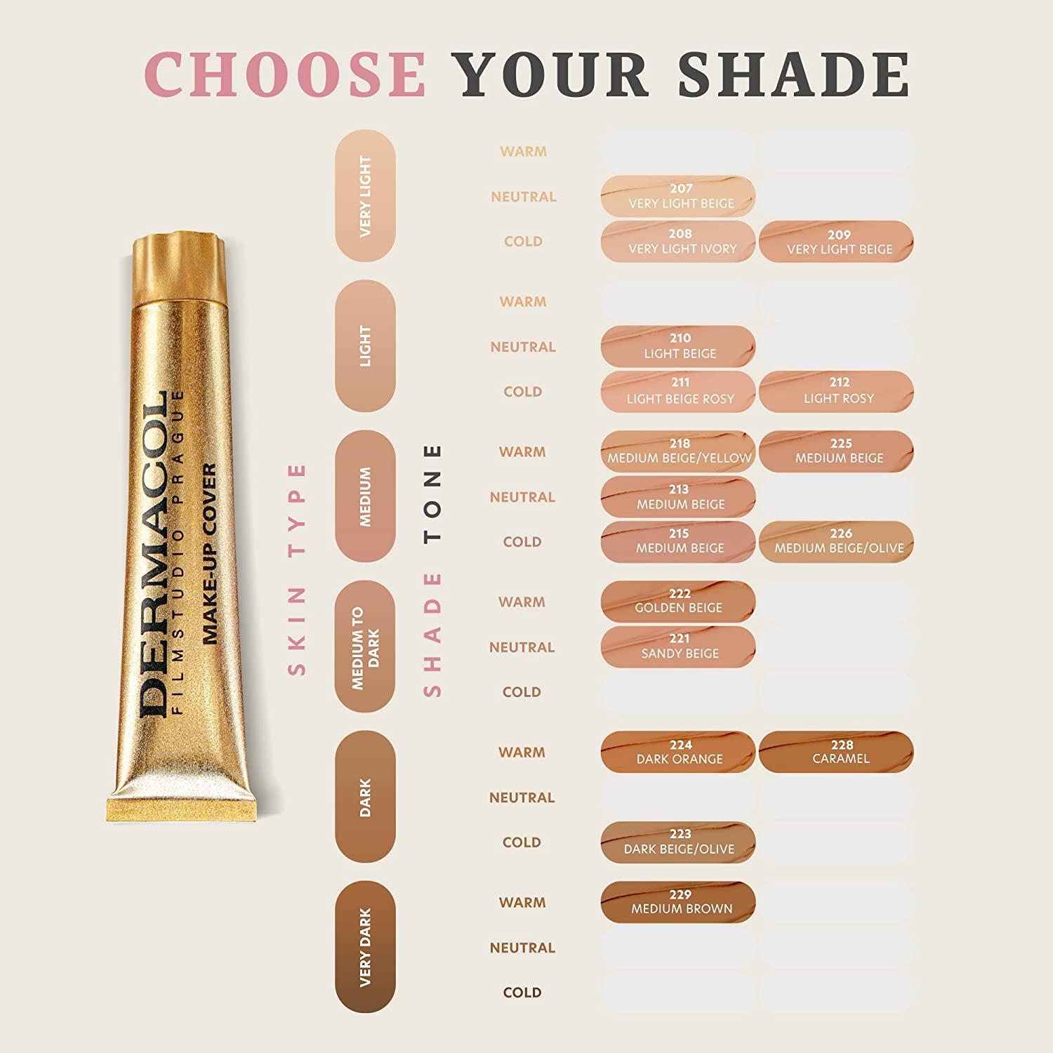 Dermacol Full Coverage Matte Foundation with SPF 30 - Waterproof, Long ...