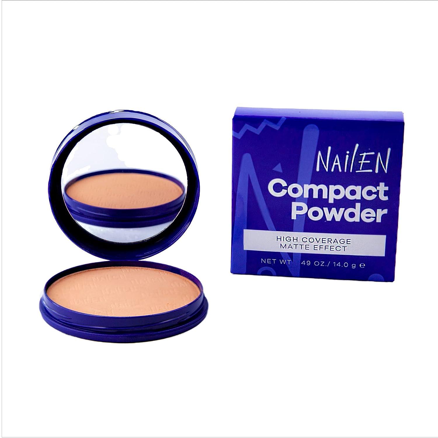 NAILEN Face Makeup Compact Powder Tone No. 2 - Matte Effect 0.53 Oz ...
