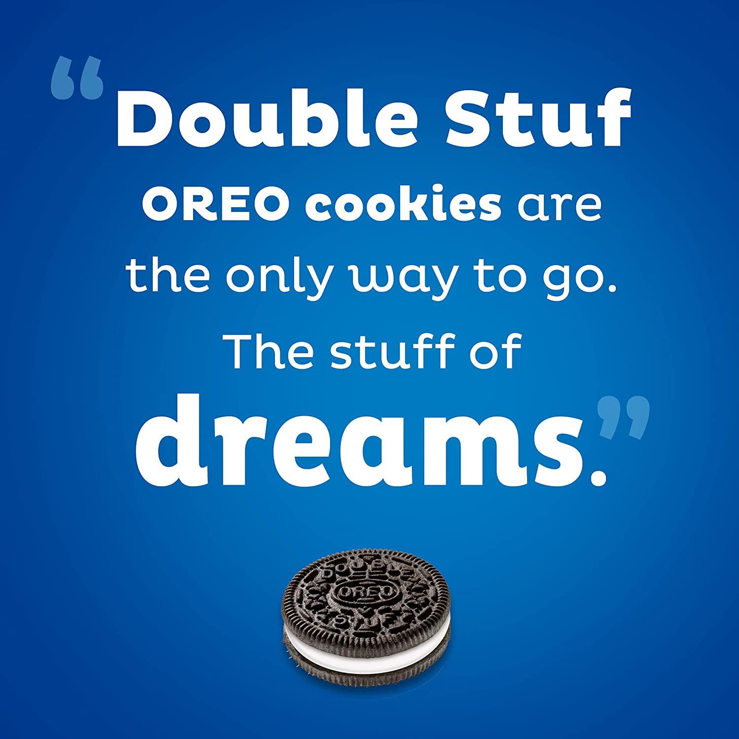 OREO Double Stuf Chocolate Sandwich Cookies Family Size - 3 Count Pack ...