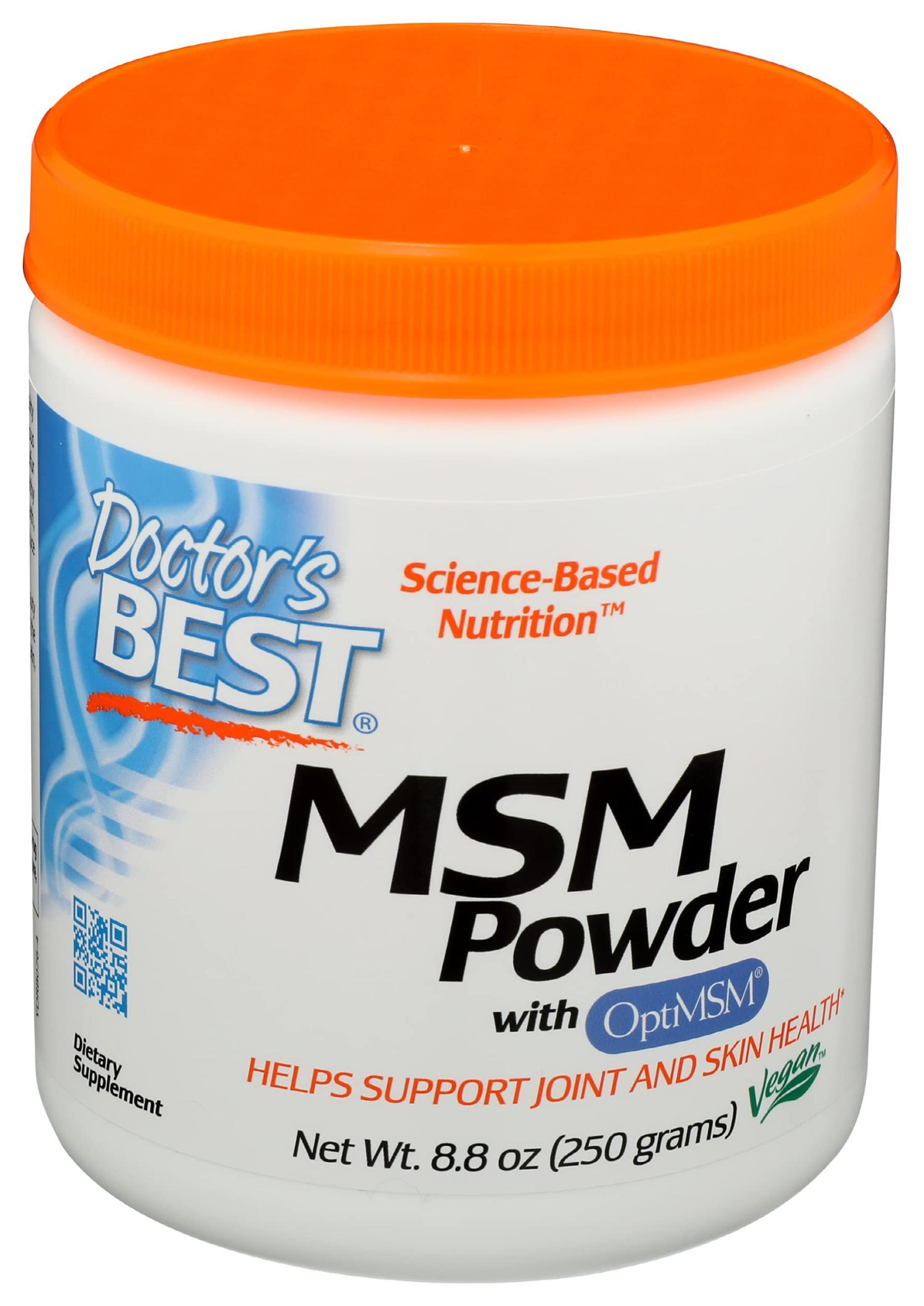 Doctor's Best MSM Powder 250g - Non GMO Vegan with OptiMSM | Pack of 1 ...