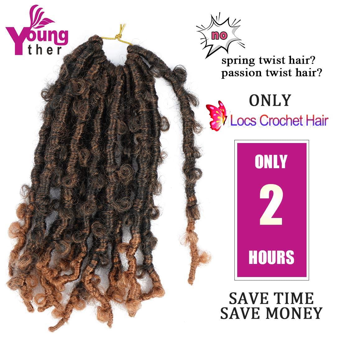 6 Packs 12 Inch Pre Looped Butterfly Locs Crochet Hair - Distressed ...