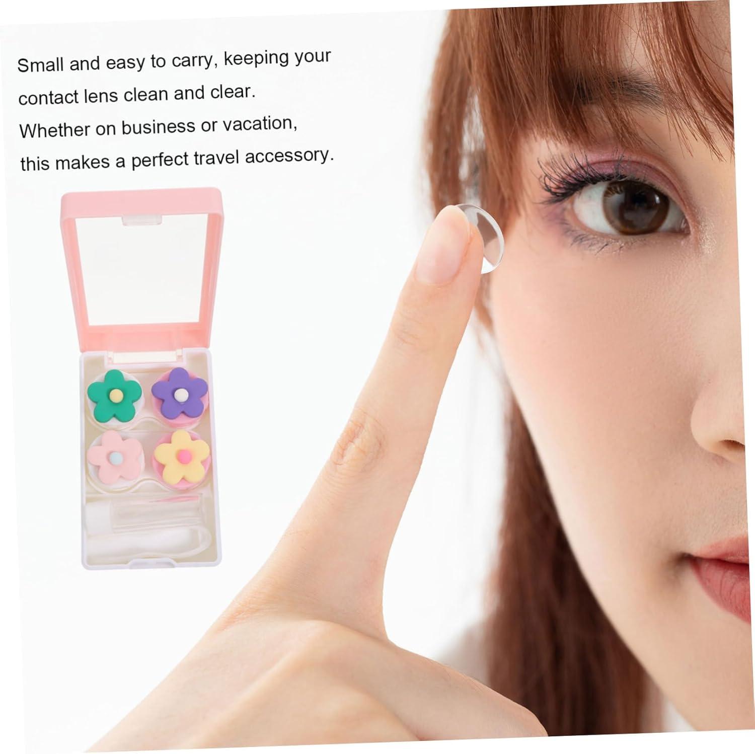 Buy Gatuida 2er Box Invisible Contact Lens Case - Cute Travel Container ...