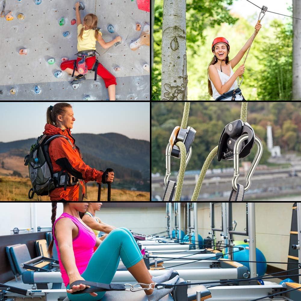 Rtudan 4 Stainless Steel Spring Snap Hook Carabiner - Heavy Duty Clip ...