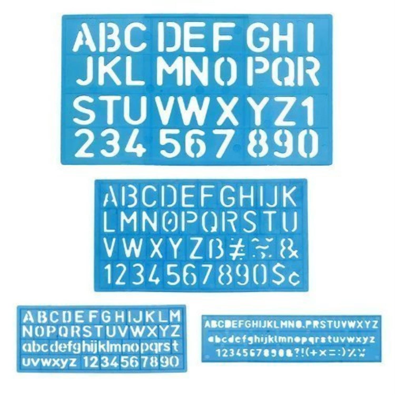1 x Letter and Number Stencil Sets - Sizes 8 10 20 30mm - Assorted ...